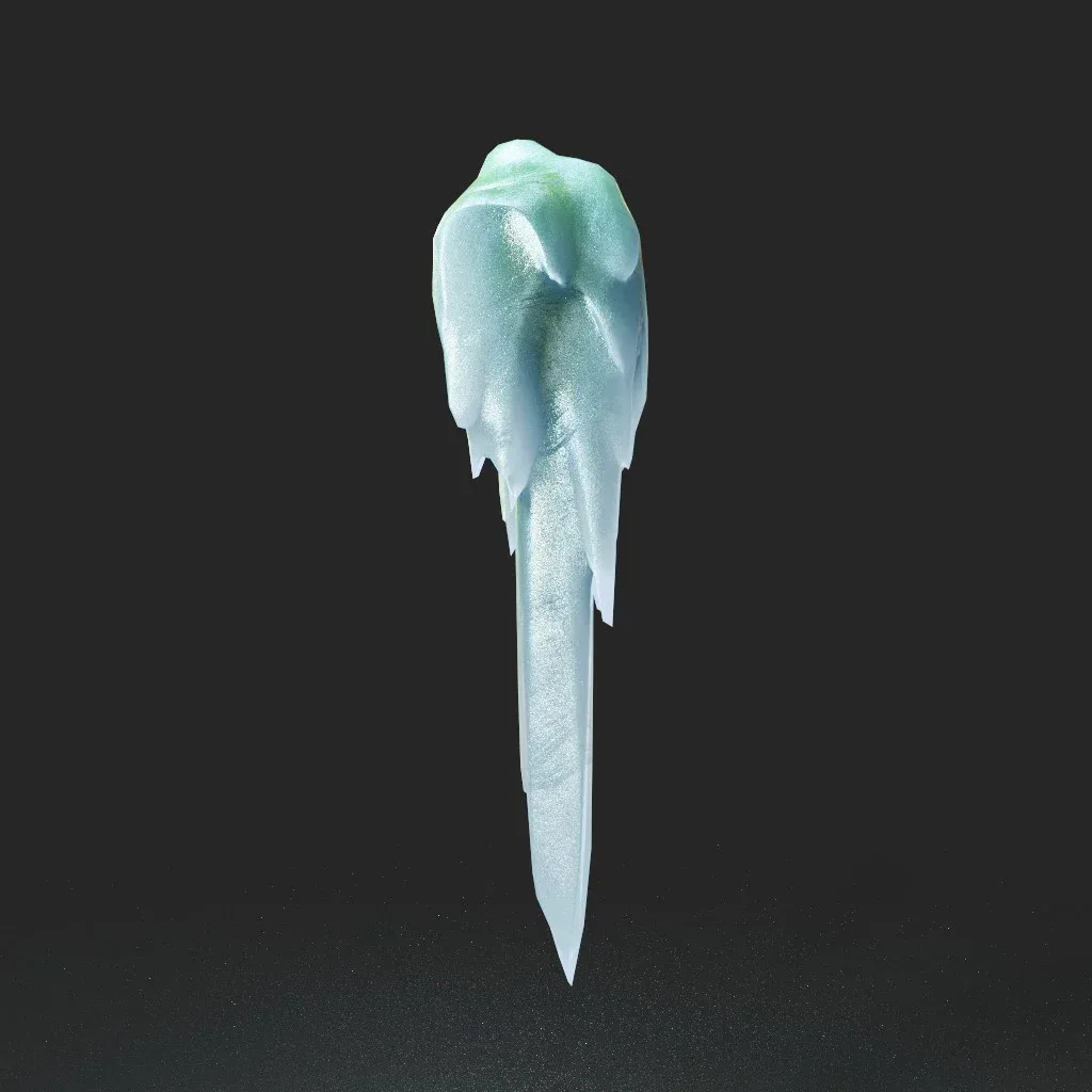 Low poly Ice Spike Cave 230501 - FlippedNormals