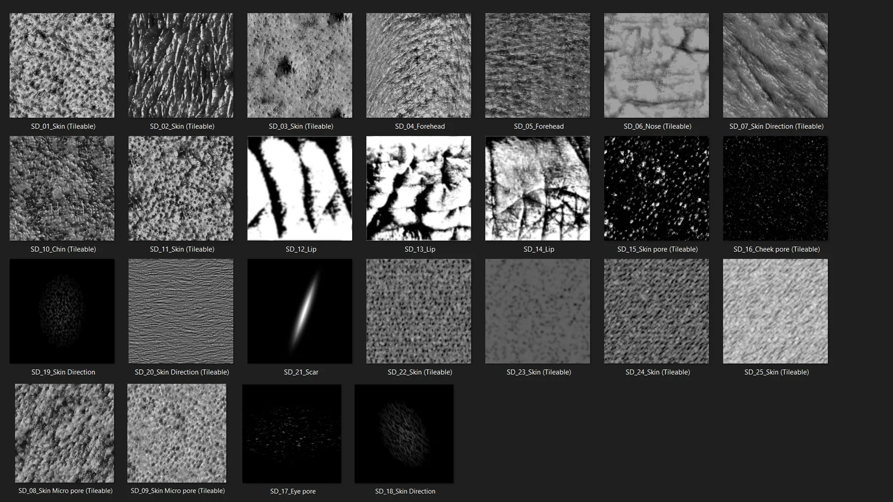 25 Skin Details Alpha Vol.6 - FlippedNormals