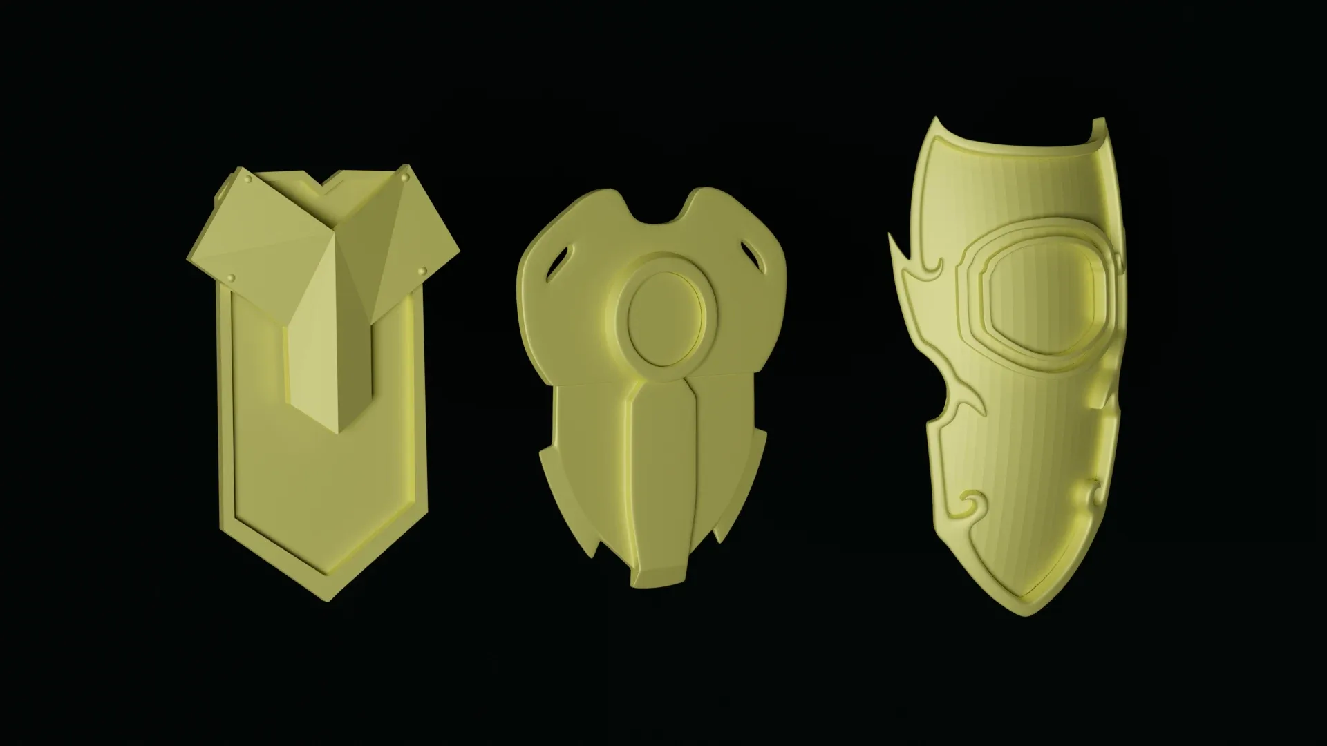 3D Warrior Shield Pack - FlippedNormals