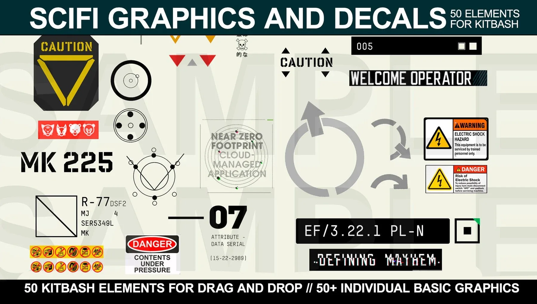 Ultimate Sci-fi Decals Bundle - FlippedNormals