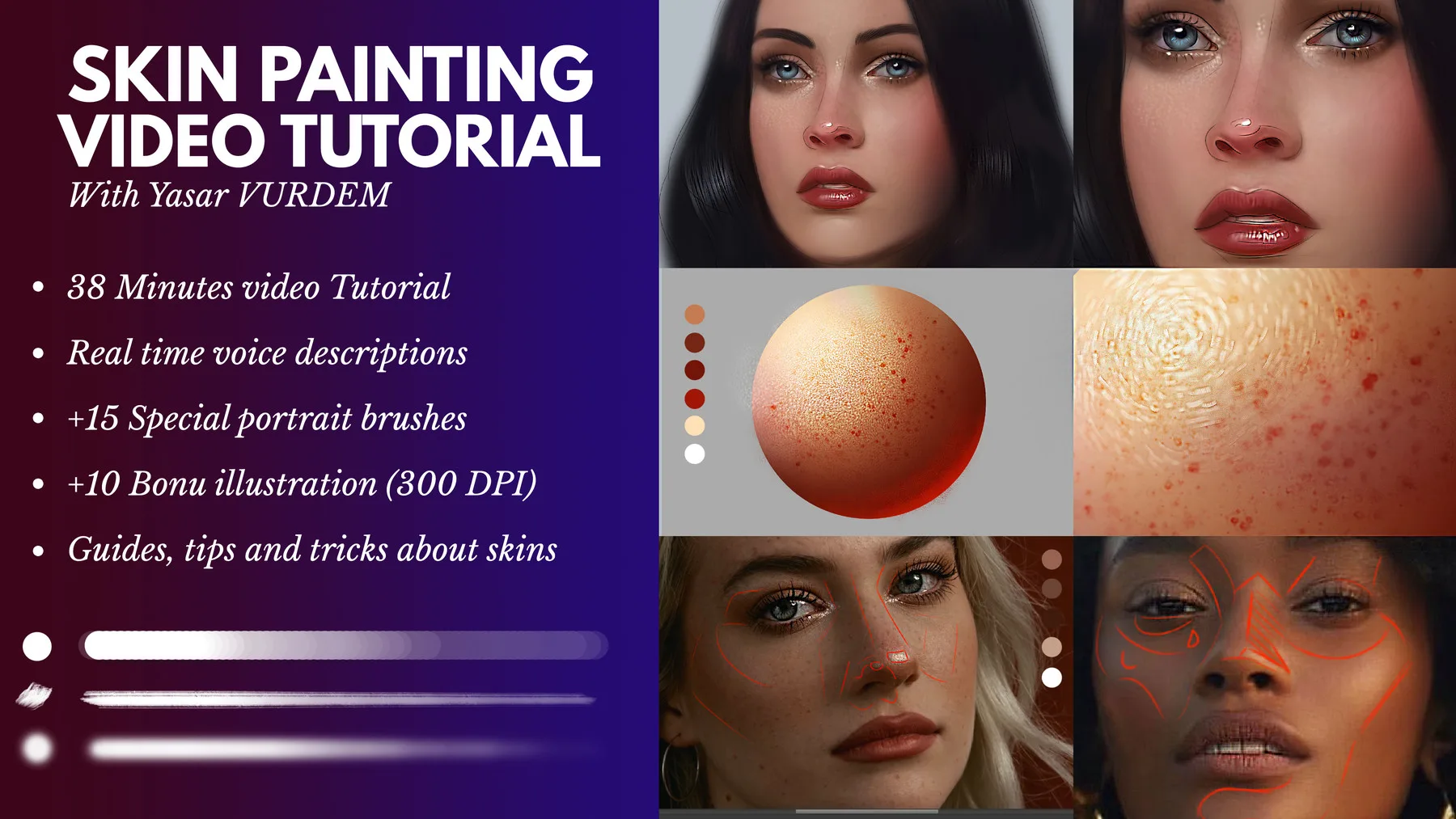 Skin Painting in Photoshop Video - FlippedNormals