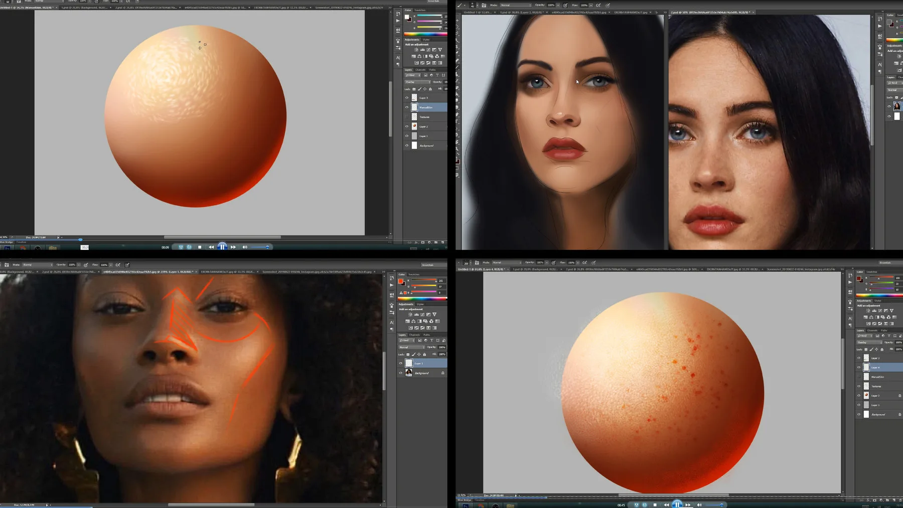 Skin Painting in Photoshop Video - FlippedNormals