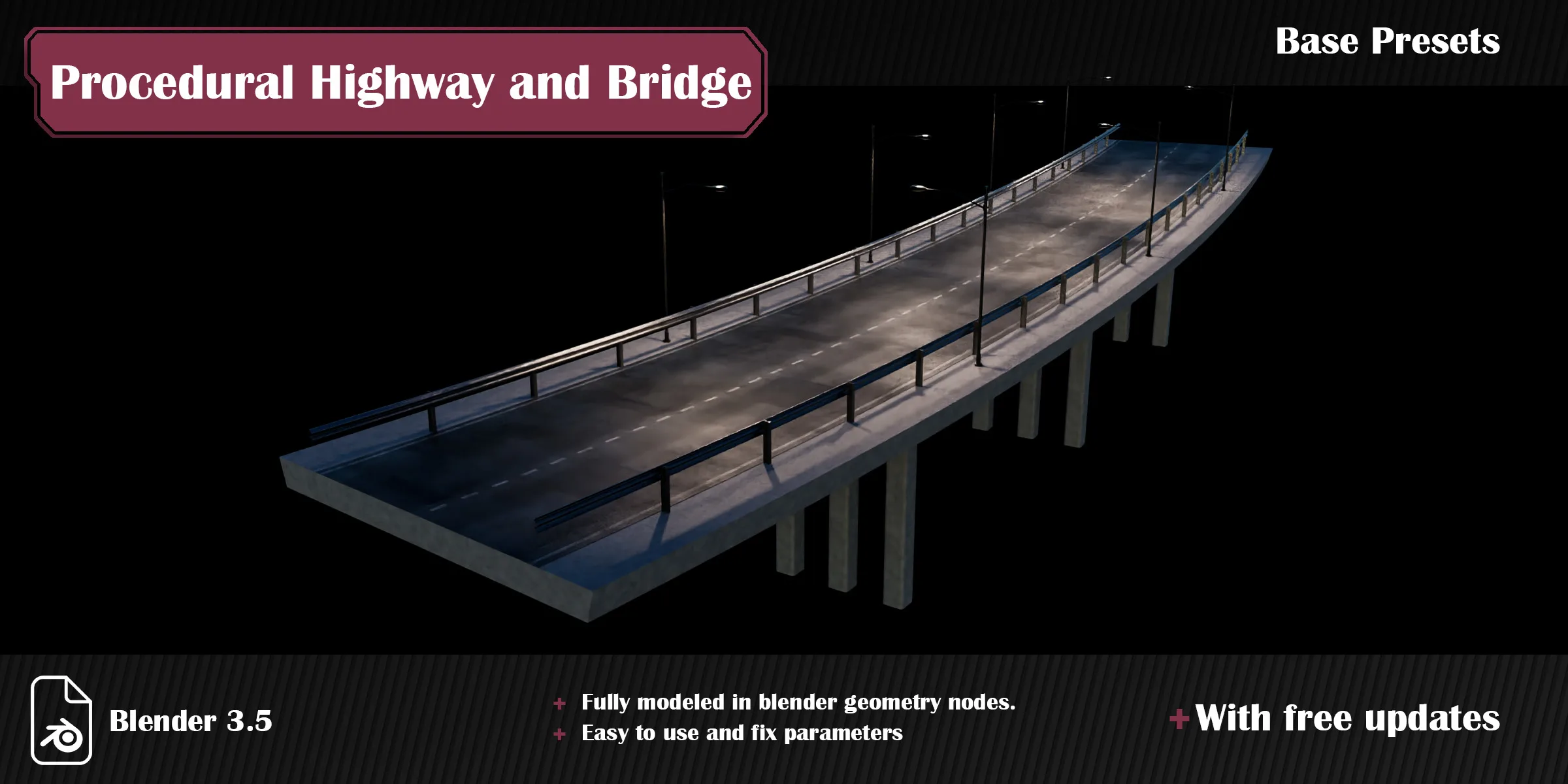 Procedural Highway and Bridge Generator - FlippedNormals