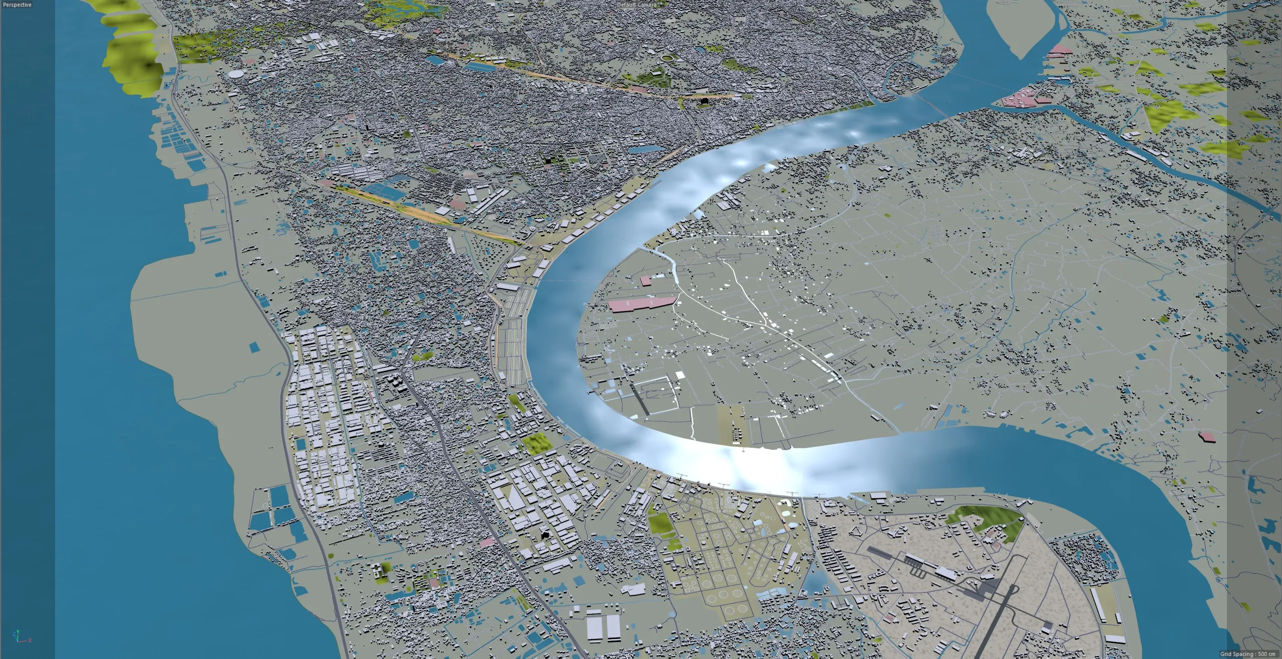 Chittagong city Bangladesh 3d model - FlippedNormals