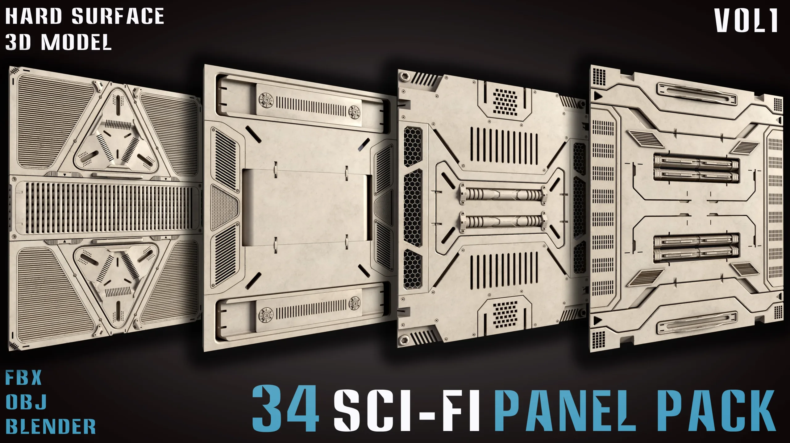 34 Sci-Fi panel pack - vol1 - FlippedNormals