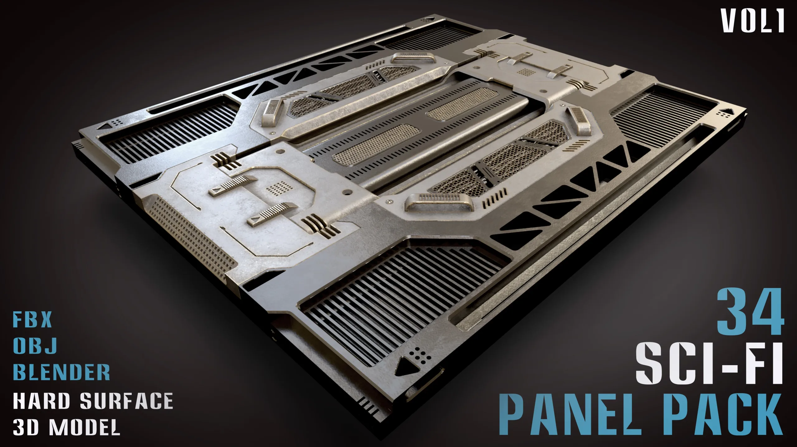 34 Sci-Fi panel pack - vol1 - FlippedNormals