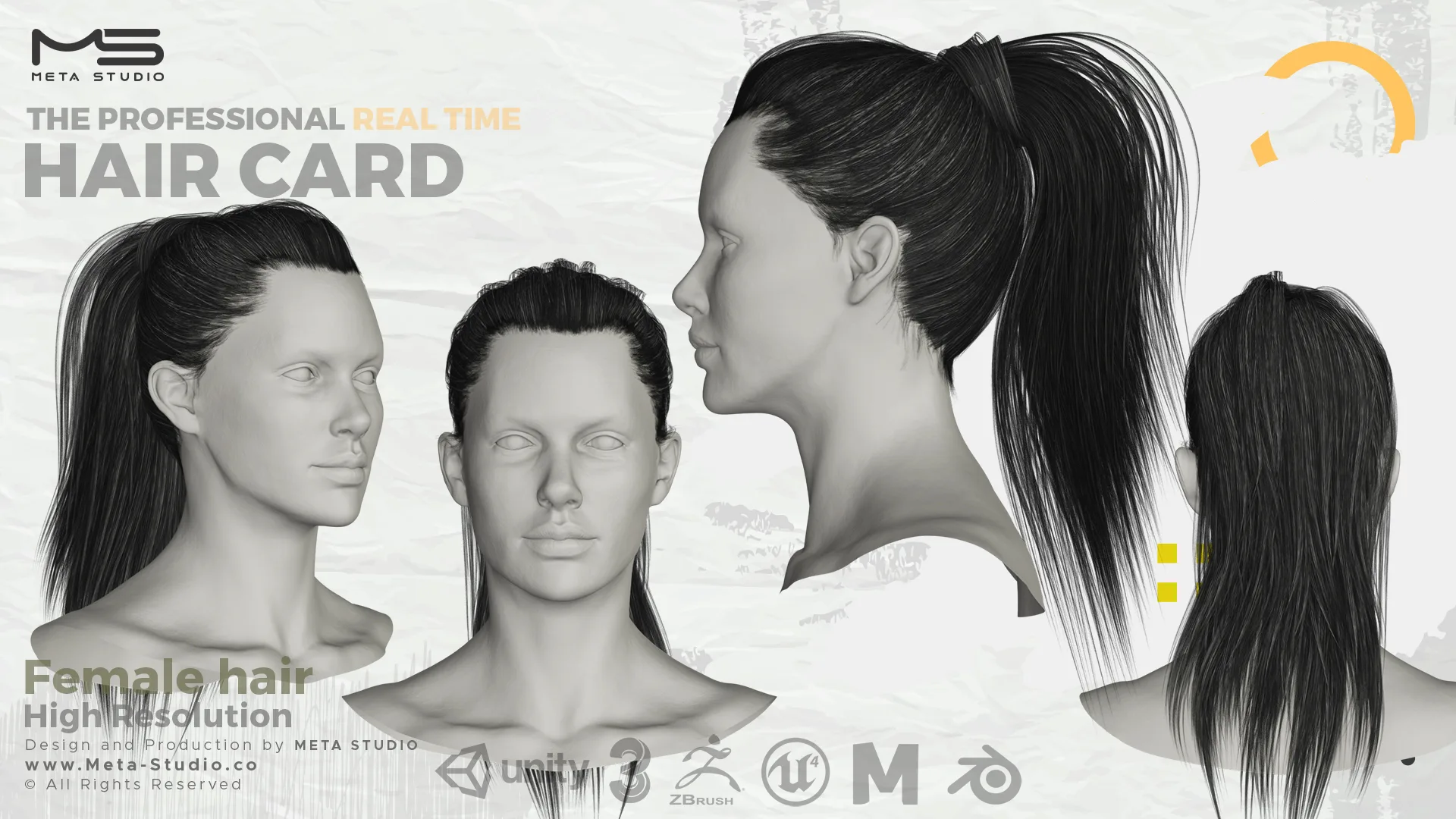 Female Hair Part 9 - Professional - FlippedNormals