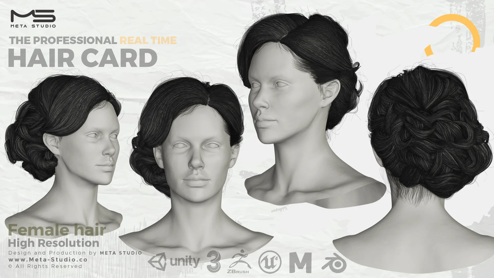 Female Hair Part 9 - Professional - FlippedNormals