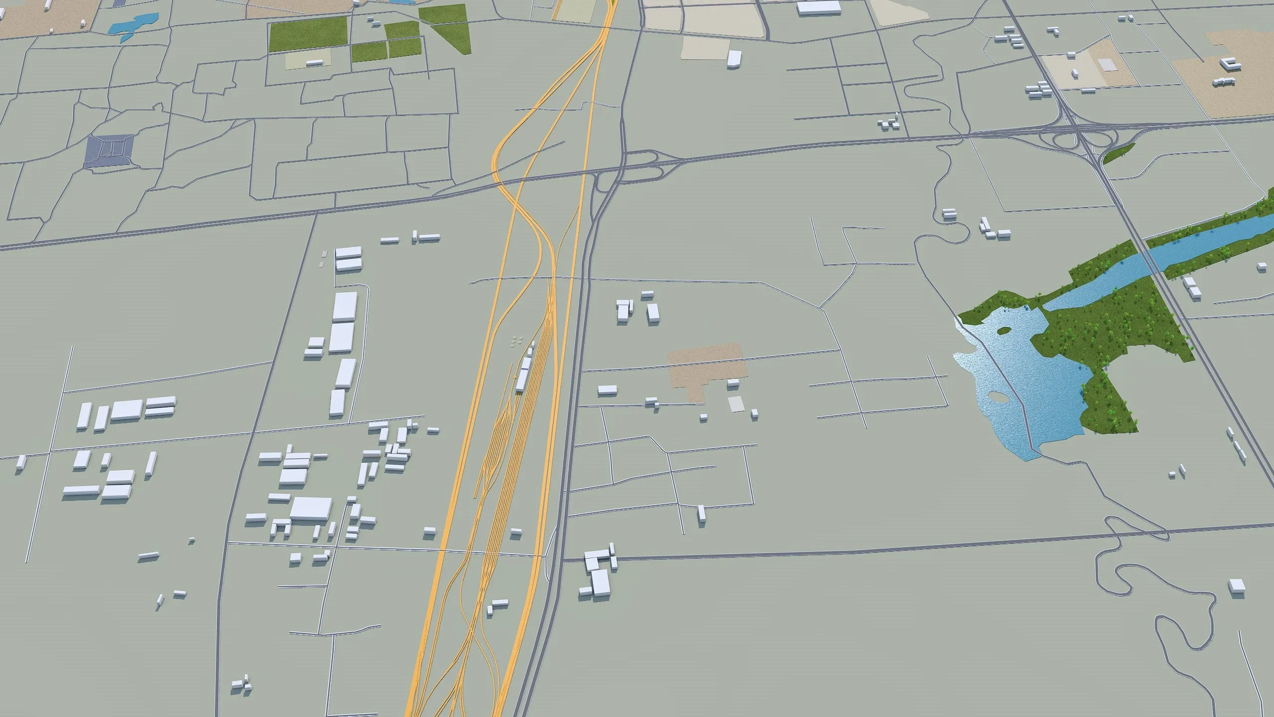 Handan city Hebei China 3d model - FlippedNormals