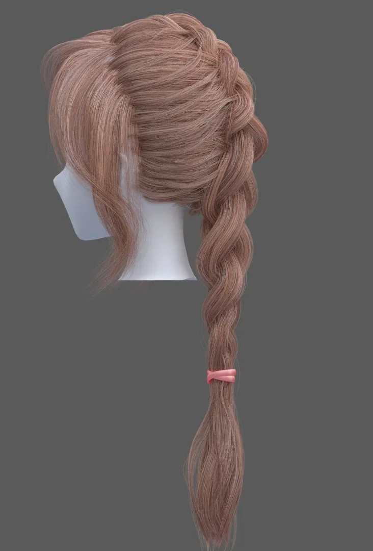 Dutch braid hairstyle-blender particle - FlippedNormals