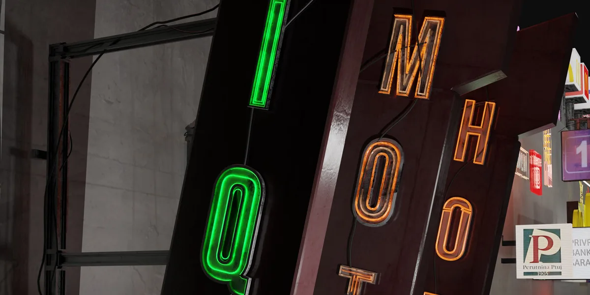 Neon Signs Asset Pack Ready For - FlippedNormals