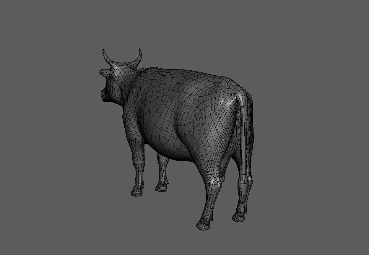 Cow - Topology + UV Map - FlippedNormals