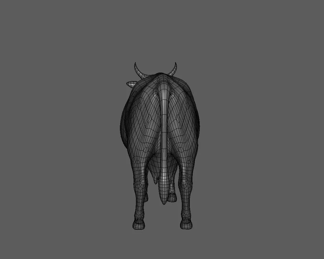 Cow - Topology + UV Map - FlippedNormals