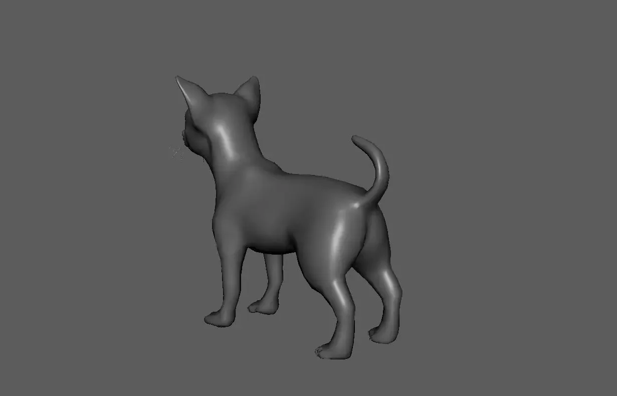 Chihuahua Dog BaseMesh - Topology - FlippedNormals