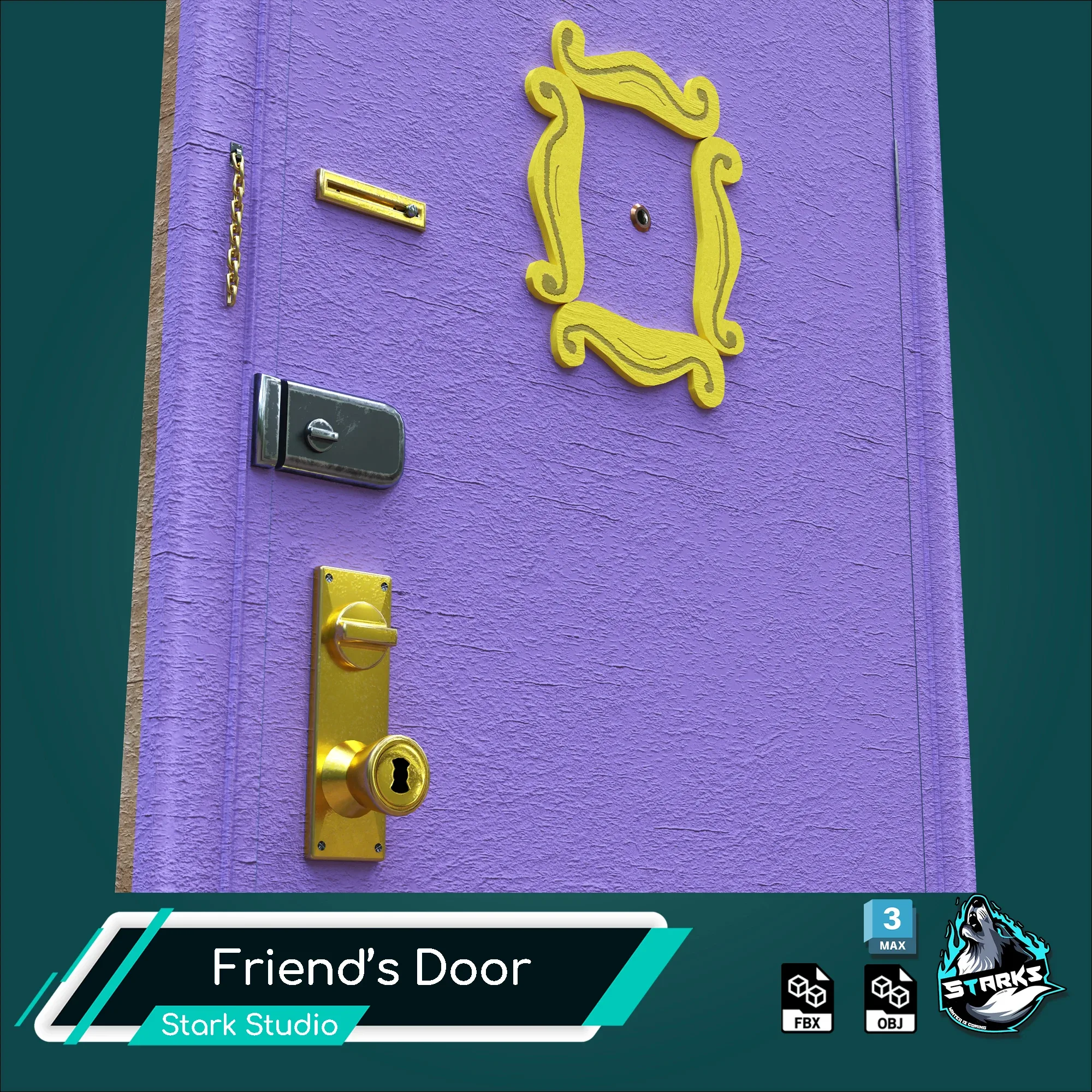 Friends Door Low-poly - FlippedNormals
