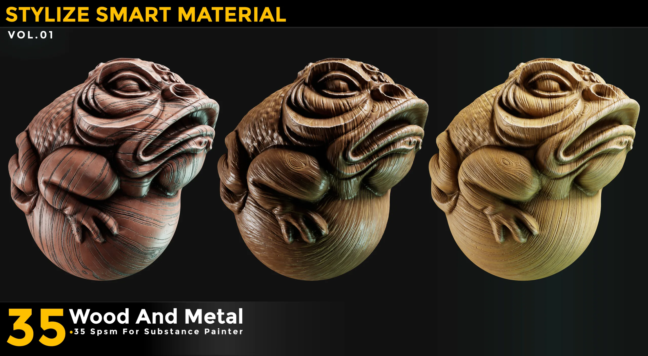 35 Stylized Smart Materials Wood - FlippedNormals