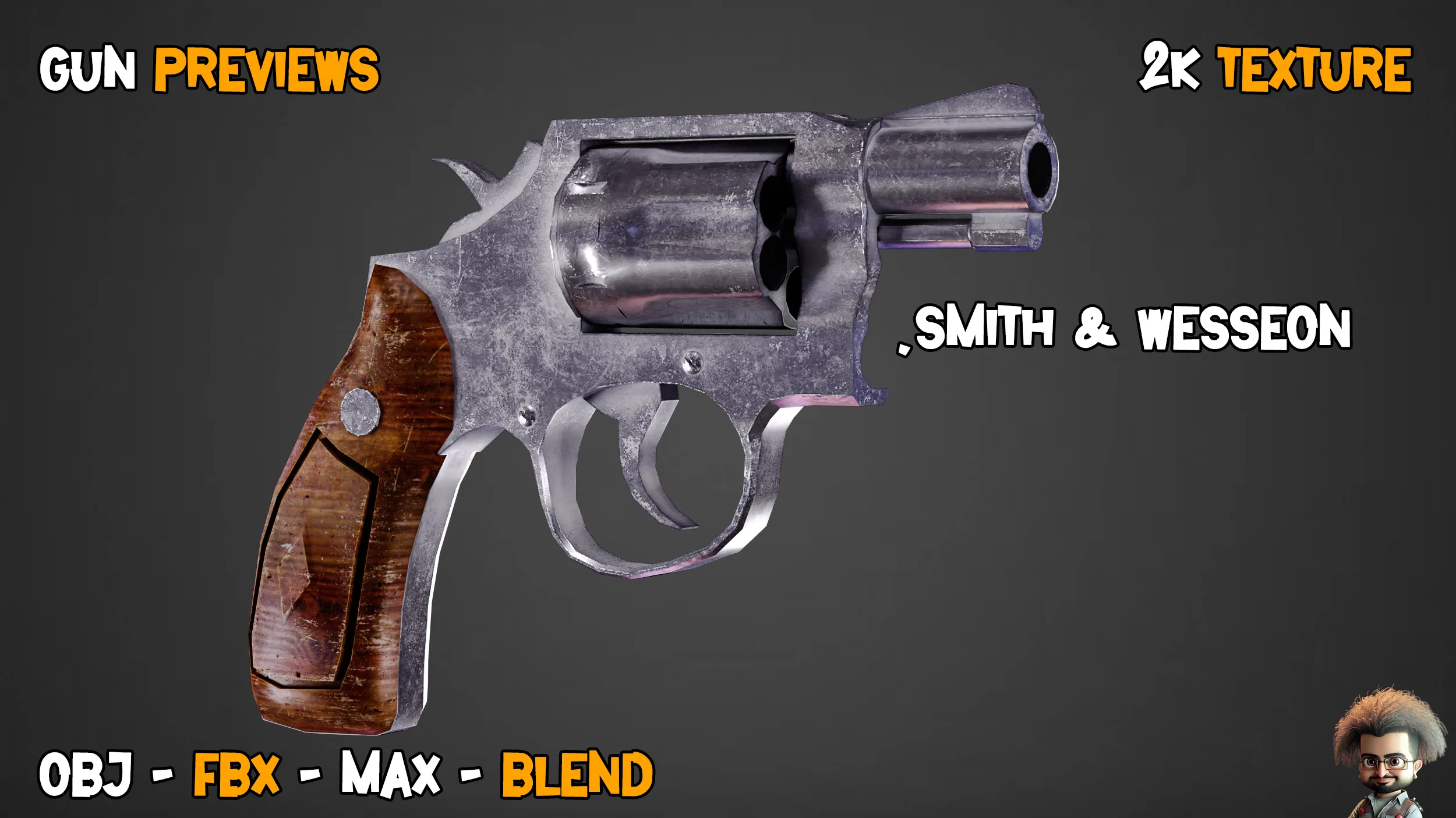 55 Super Game-Ready Guns + Texture - FlippedNormals