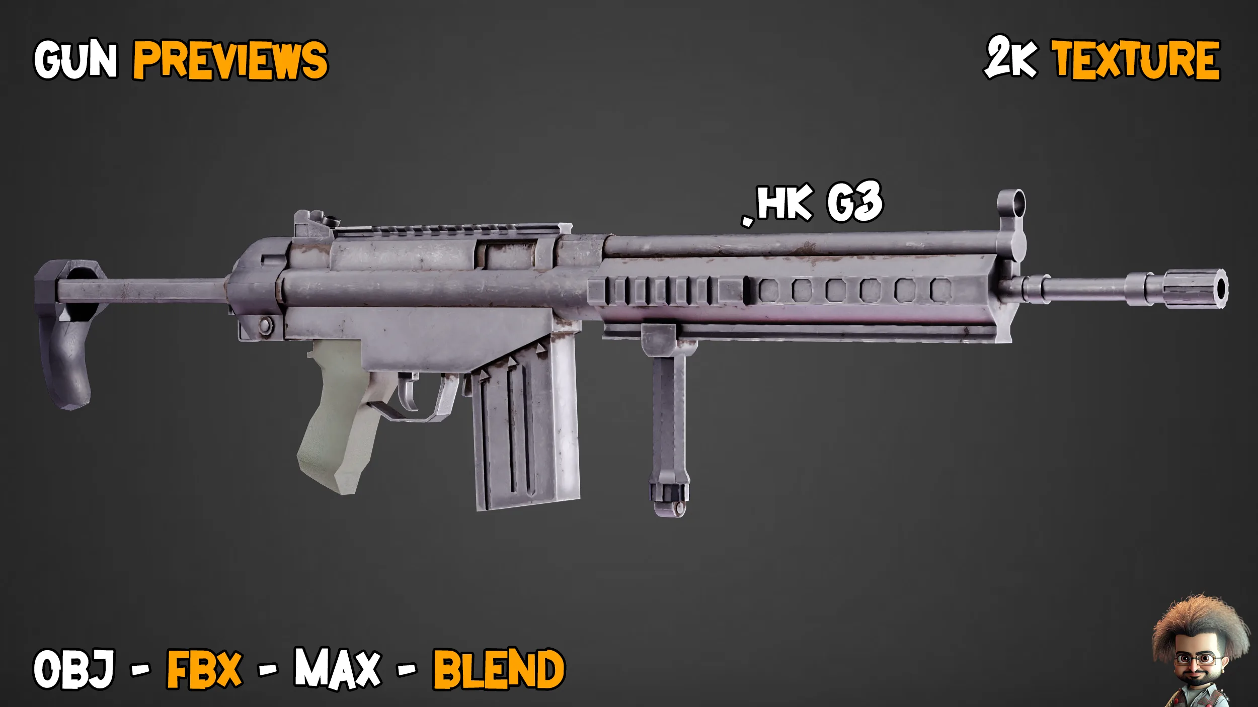 55 Super Game-Ready Guns + Texture - FlippedNormals