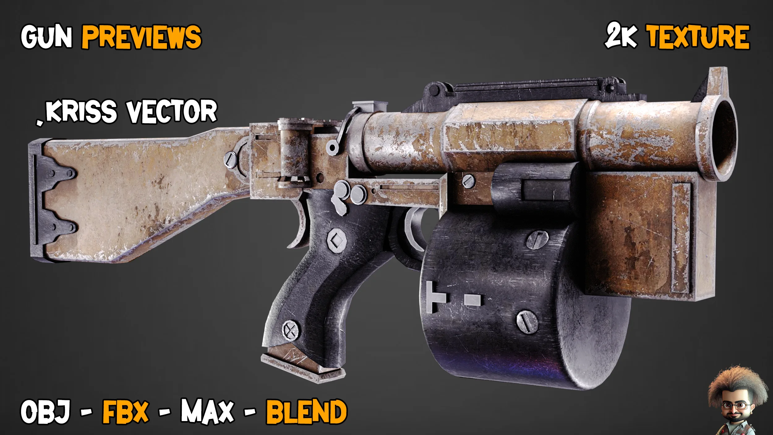 55 Super Game-Ready Guns + Texture - FlippedNormals