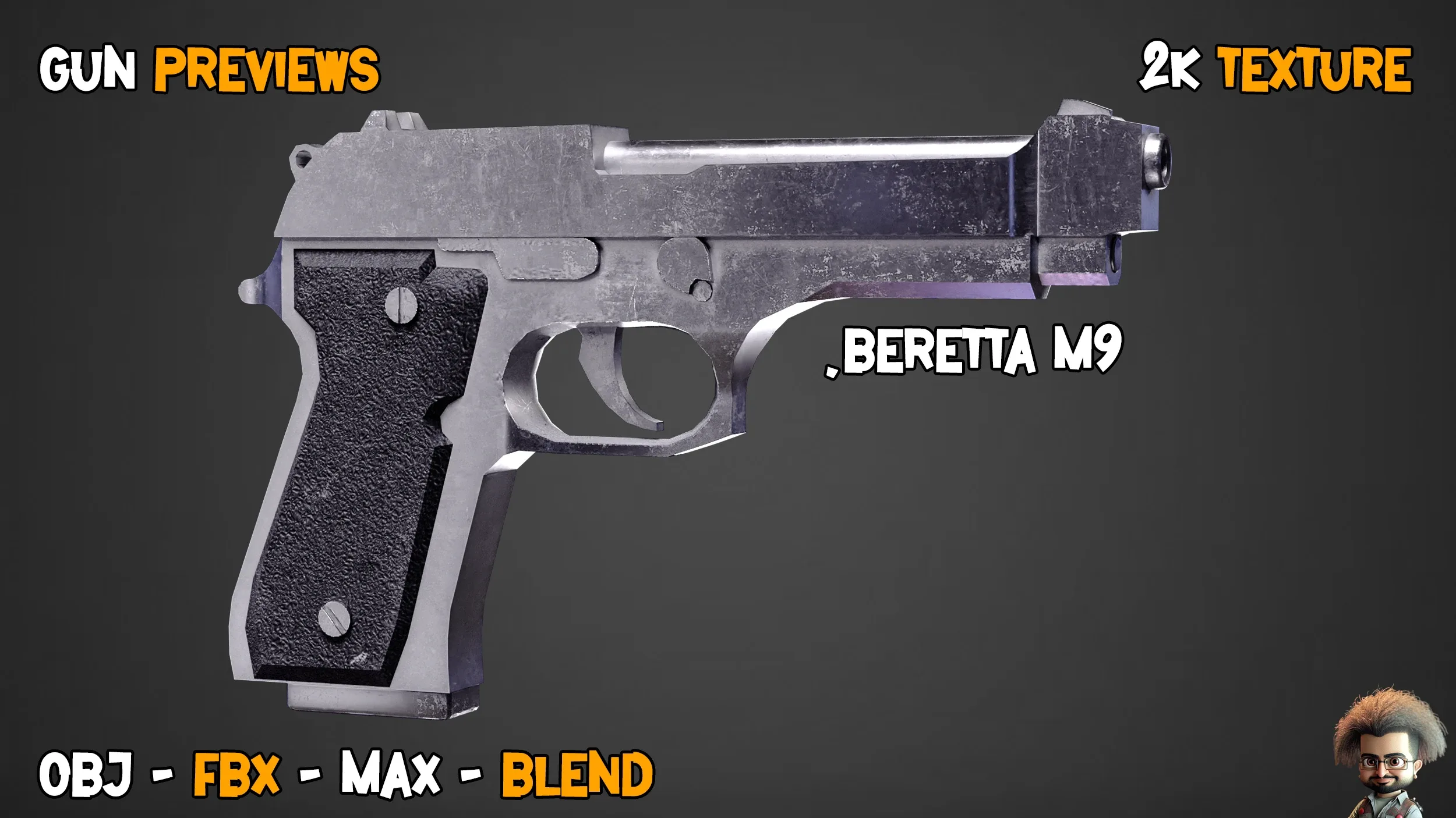 55 Super Game-Ready Guns + Texture - FlippedNormals