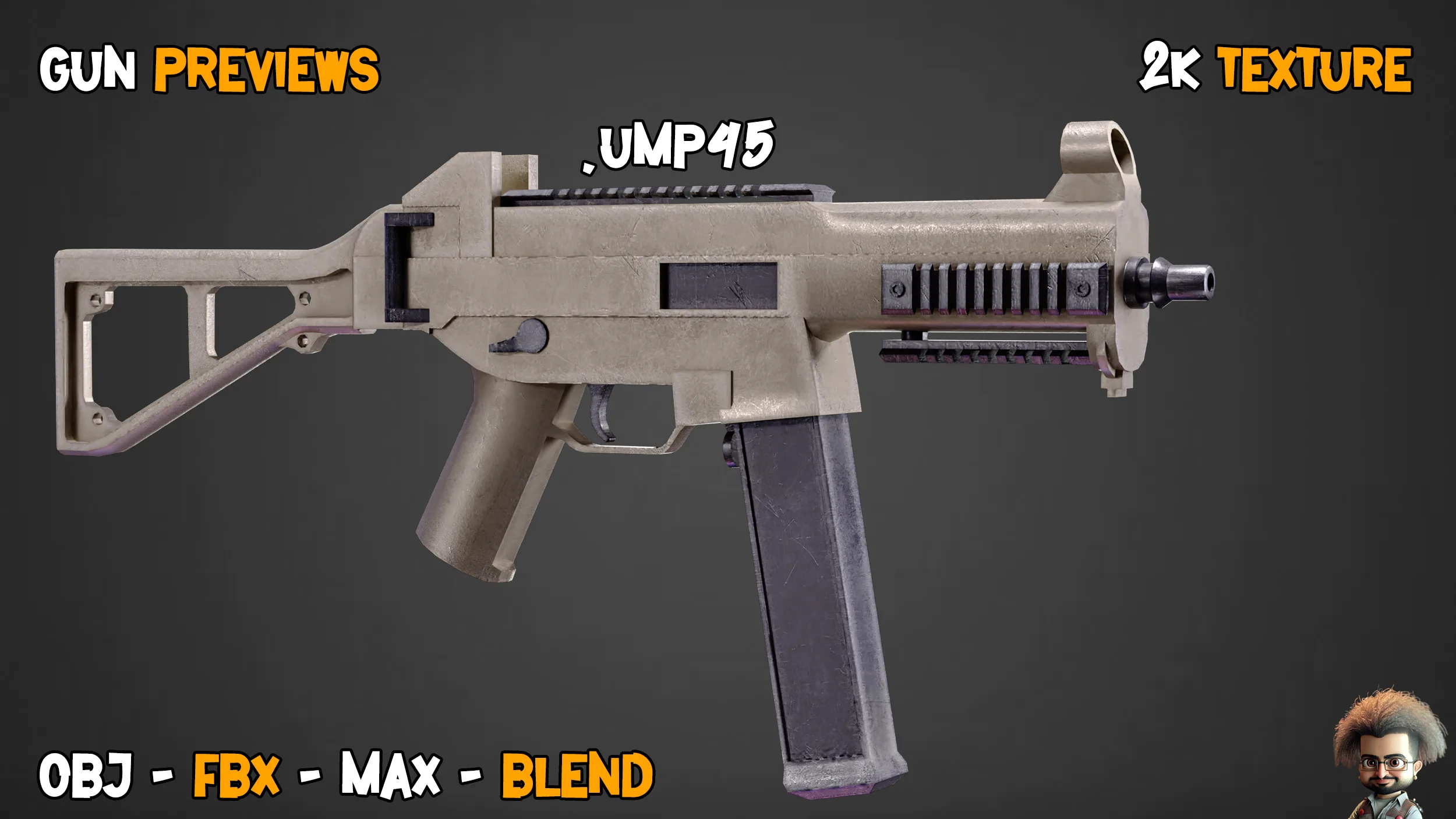 55 Super Game-Ready Guns + Texture - FlippedNormals