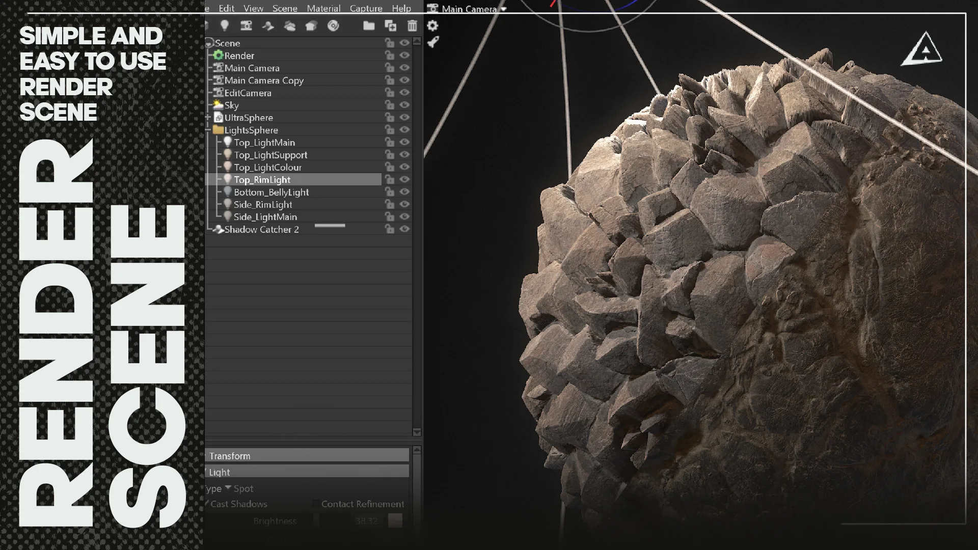 Marmoset Material-render scene - FlippedNormals