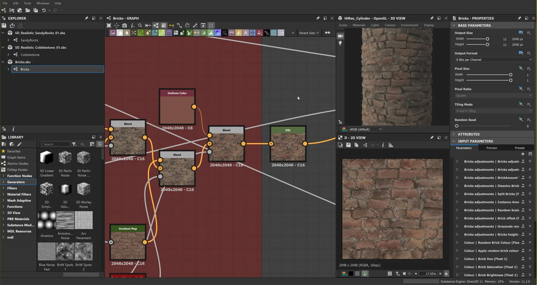 Realistic Brick Material .SBS/ - FlippedNormals