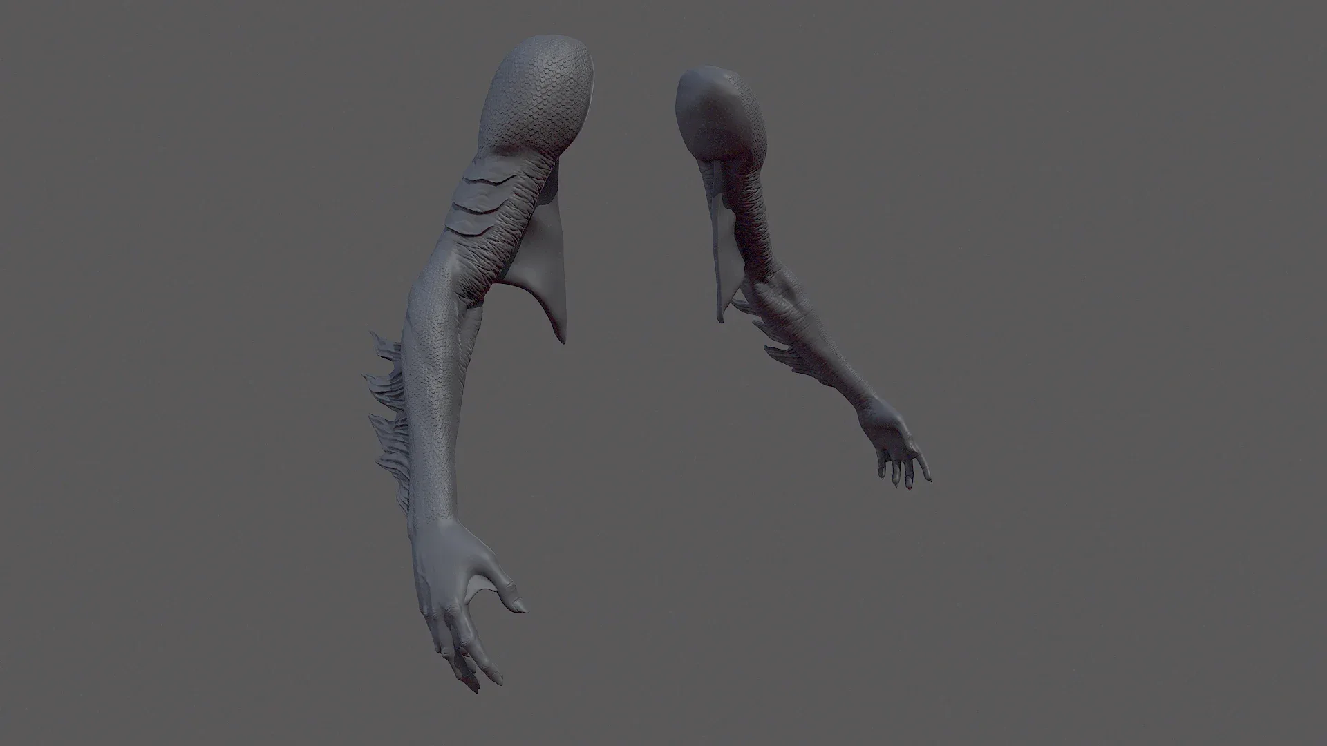 21 Demon Arms ZBrush IMM Kitbash - FlippedNormals