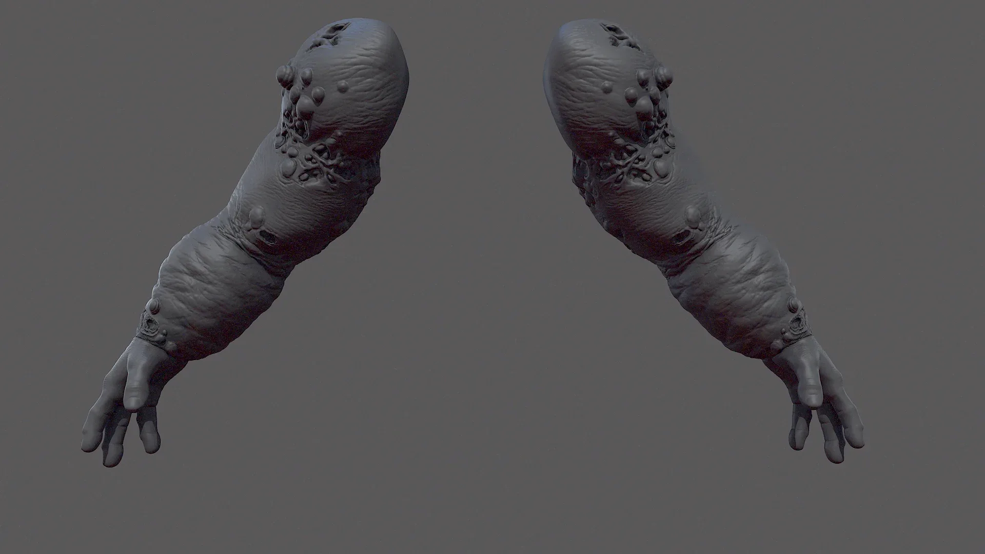 21 Demon Arms ZBrush IMM Kitbash - FlippedNormals