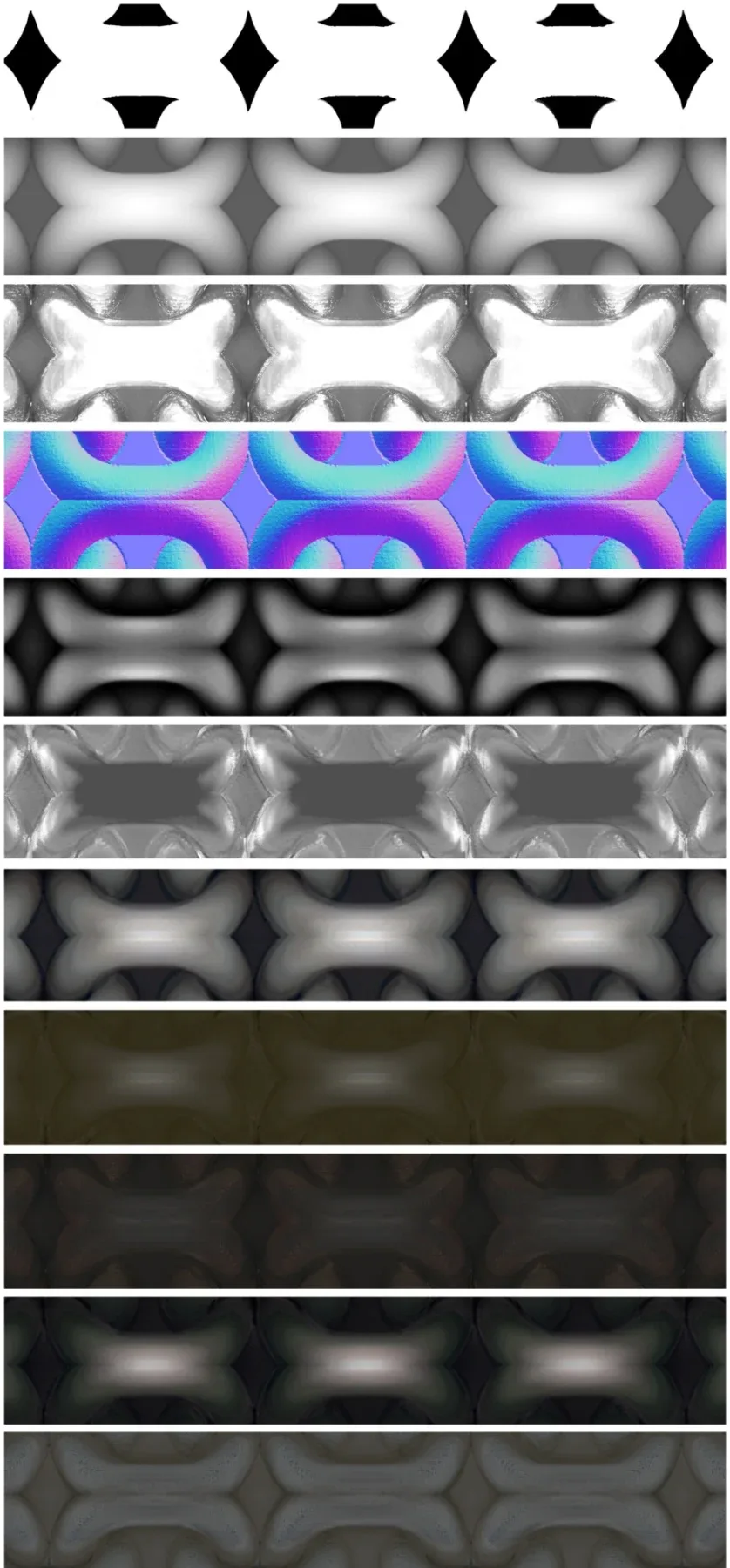 5x Seamless Chain Mail Textures - FlippedNormals