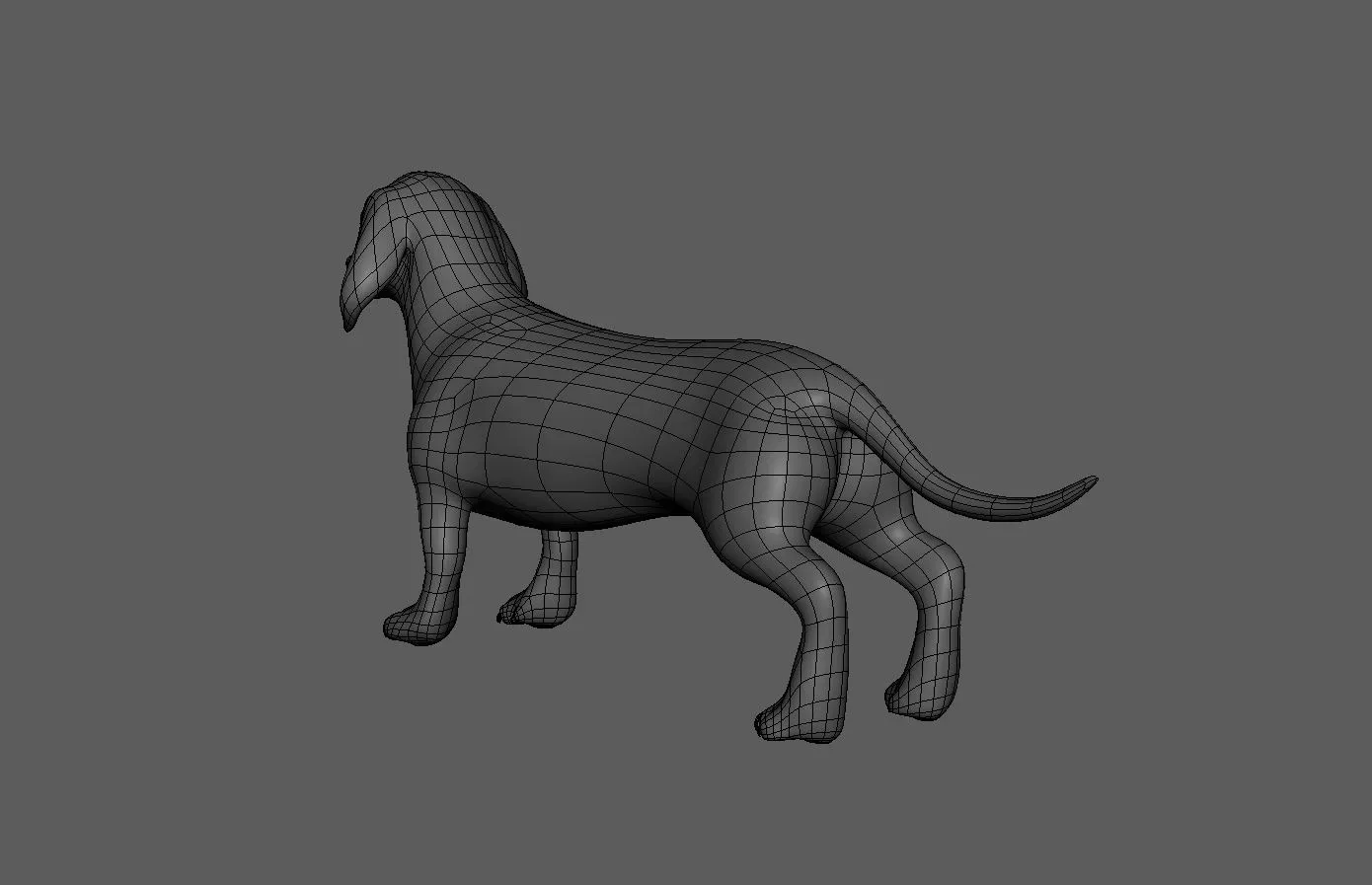 Dachshund Dog - Topology + UV Map - FlippedNormals