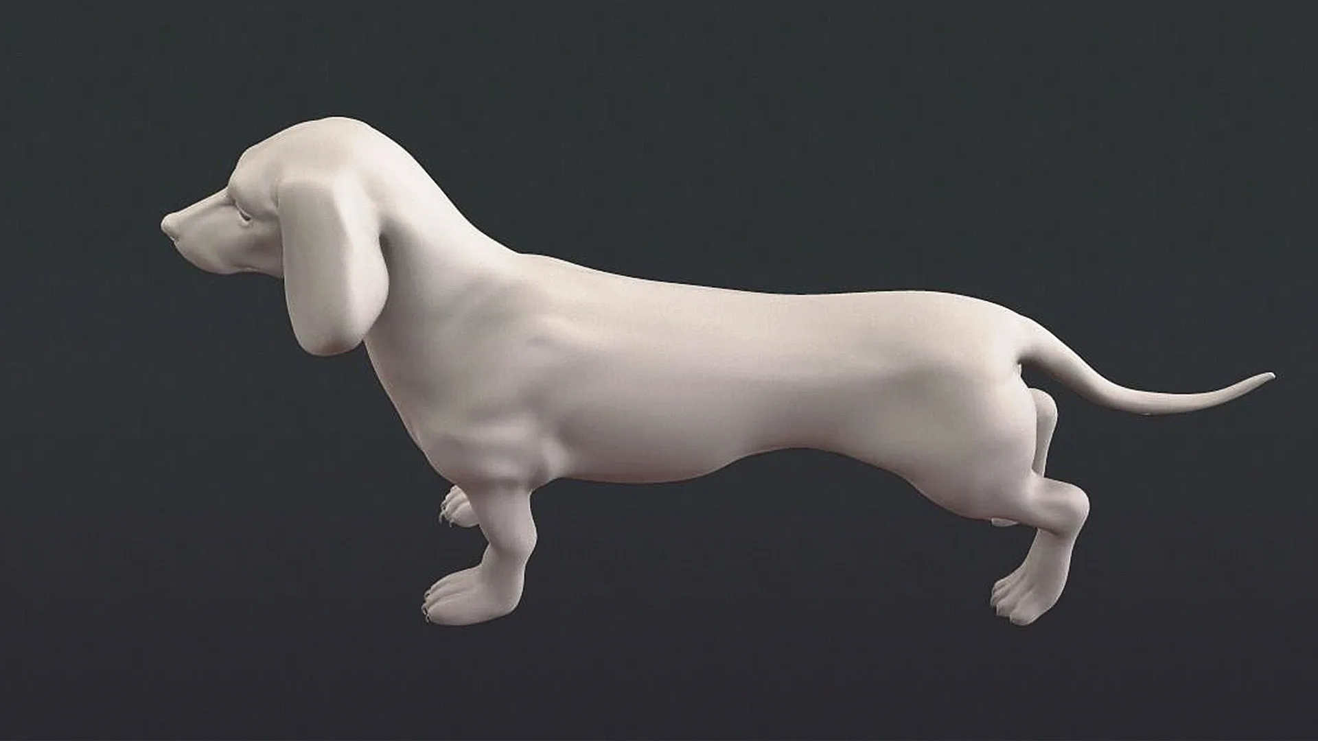 Dachshund Dog - Topology + UV Map - FlippedNormals