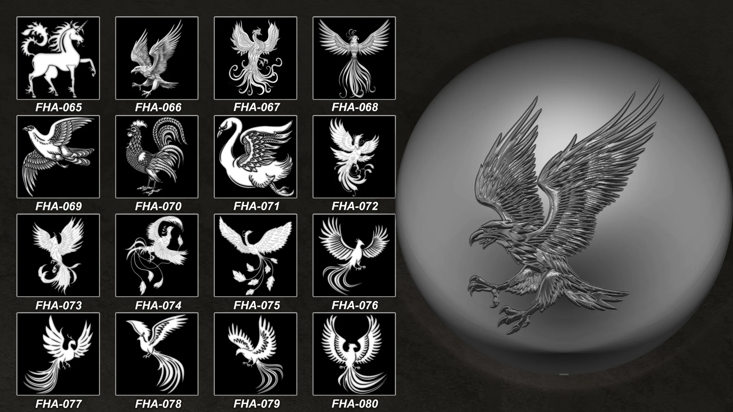 170 Heraldic Animals Symbols/Elements - FlippedNormals