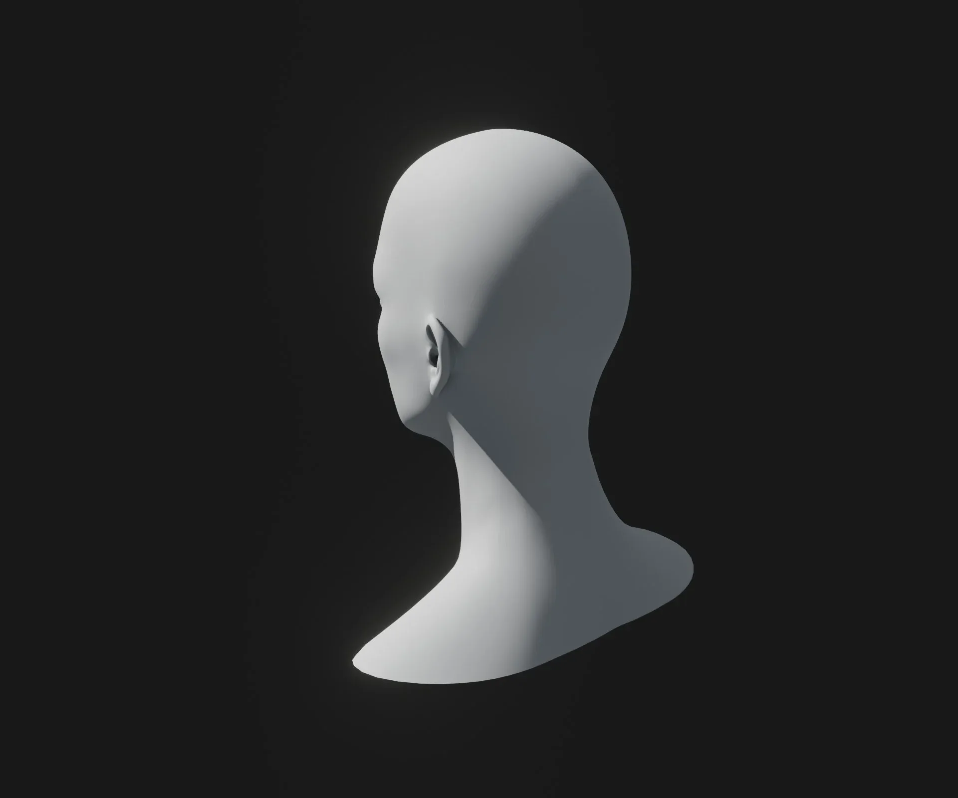 Female Head Realistic Base Mesh - FlippedNormals
