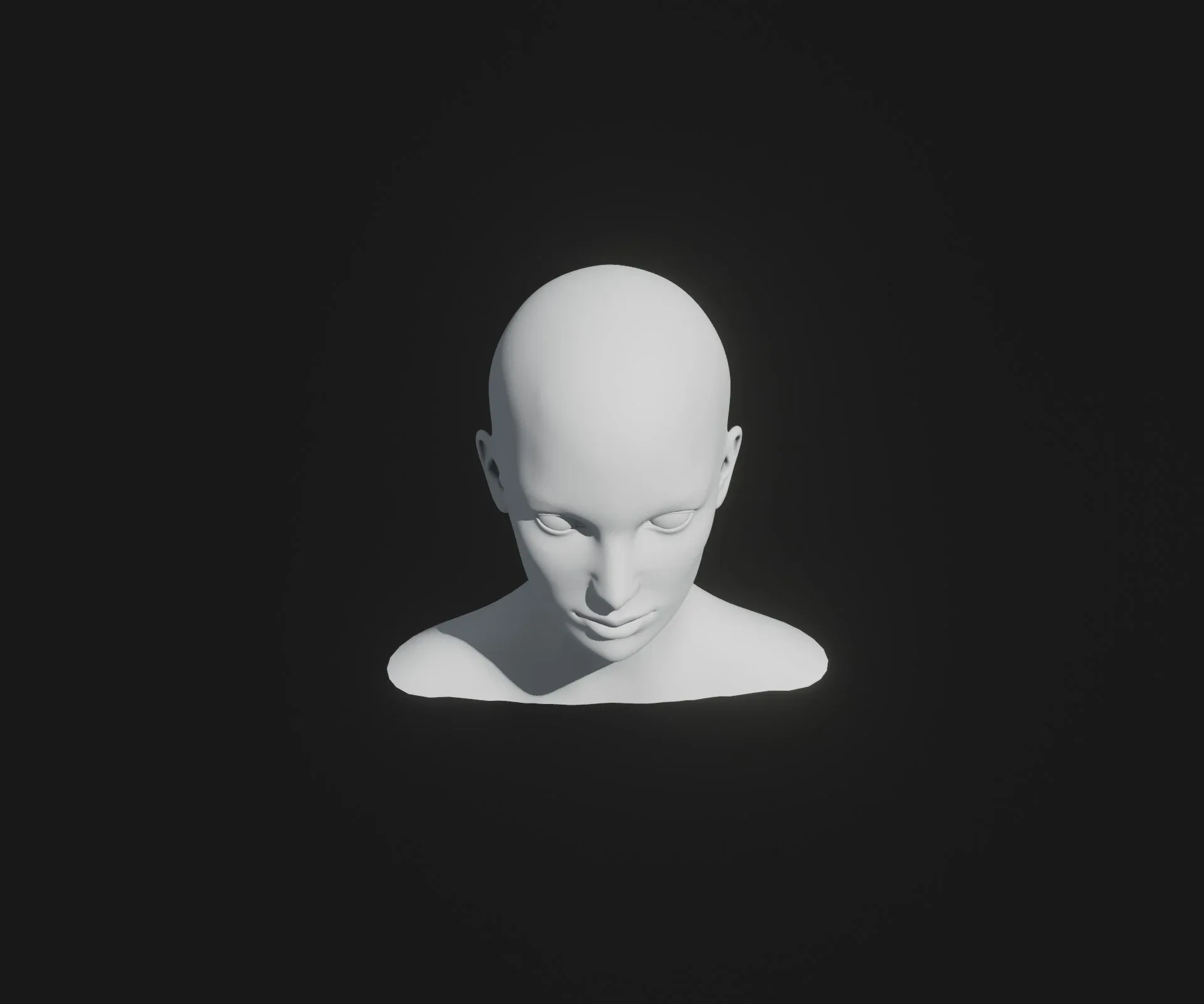 Female Head Realistic Base Mesh - FlippedNormals