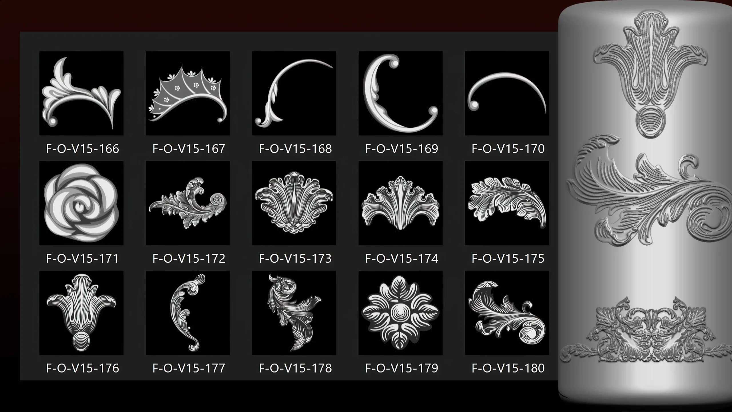 200 Ornament Alpha Vol.15 (Baroque) - FlippedNormals