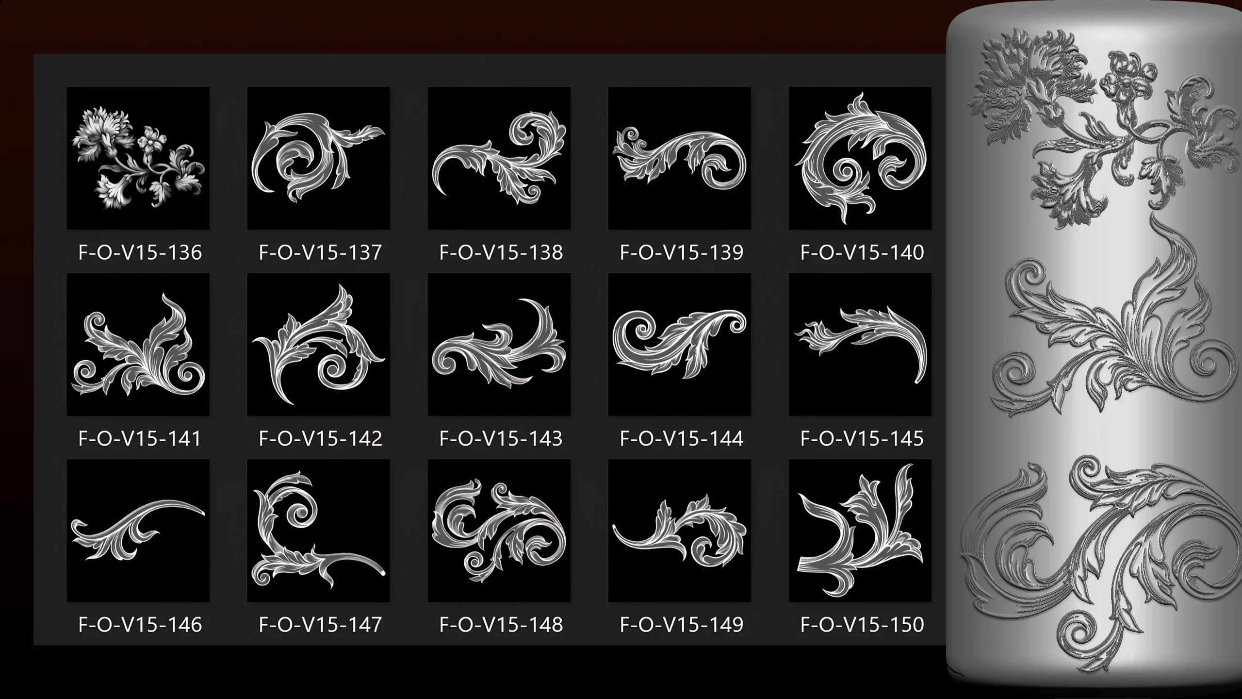 200 Ornament Alpha Vol.15 (Baroque) - FlippedNormals