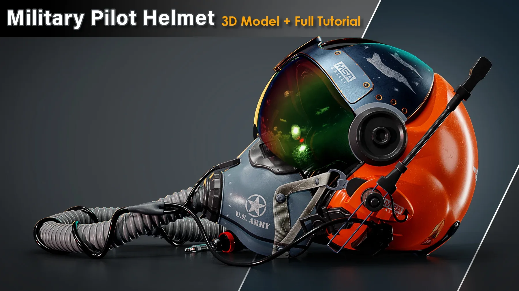 Military Pilot Helmet / Full Tutorial - FlippedNormals