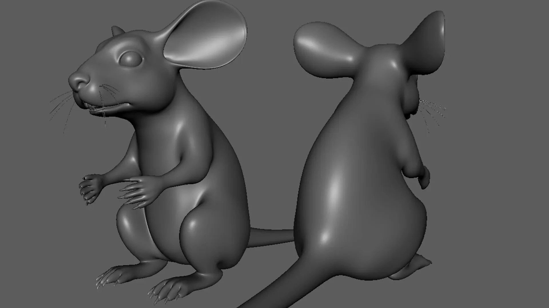 Mouse BaseMesh - Topology + UV - FlippedNormals