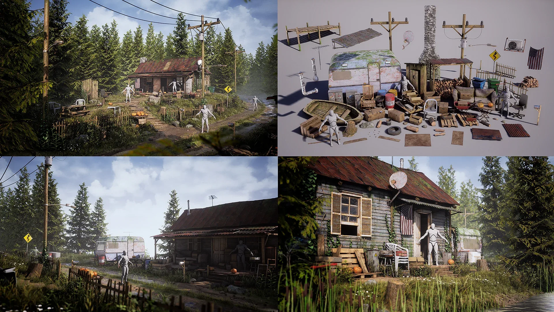 Modular Rural Cabin - Unreal Engine - FlippedNormals