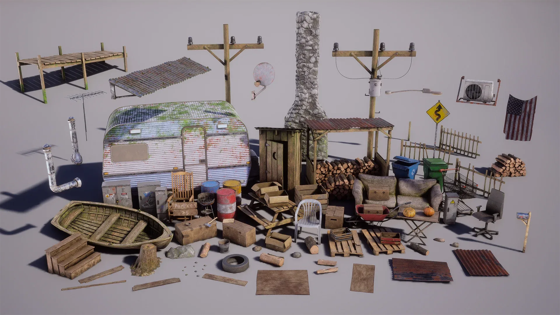 Modular Rural Cabin - Unreal Engine - FlippedNormals