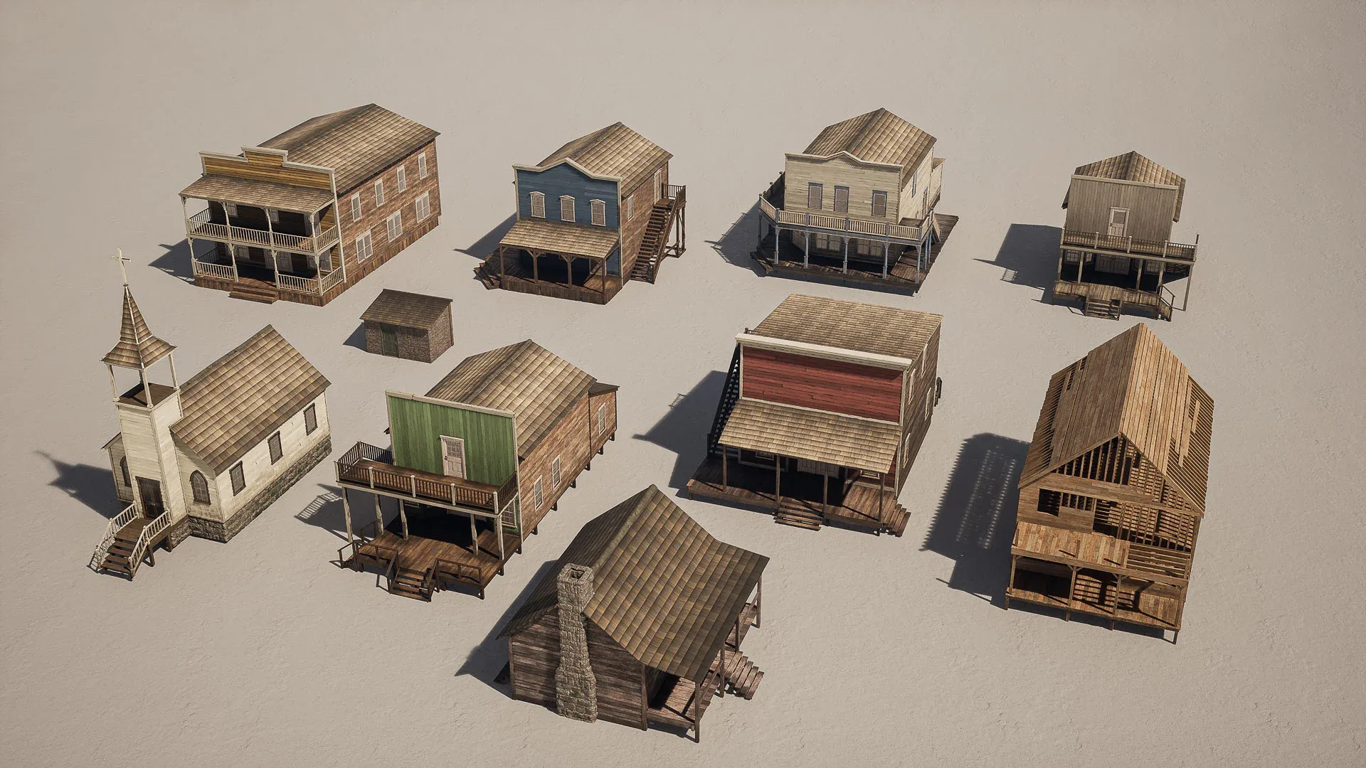 Western Town - Unreal Engine - FlippedNormals