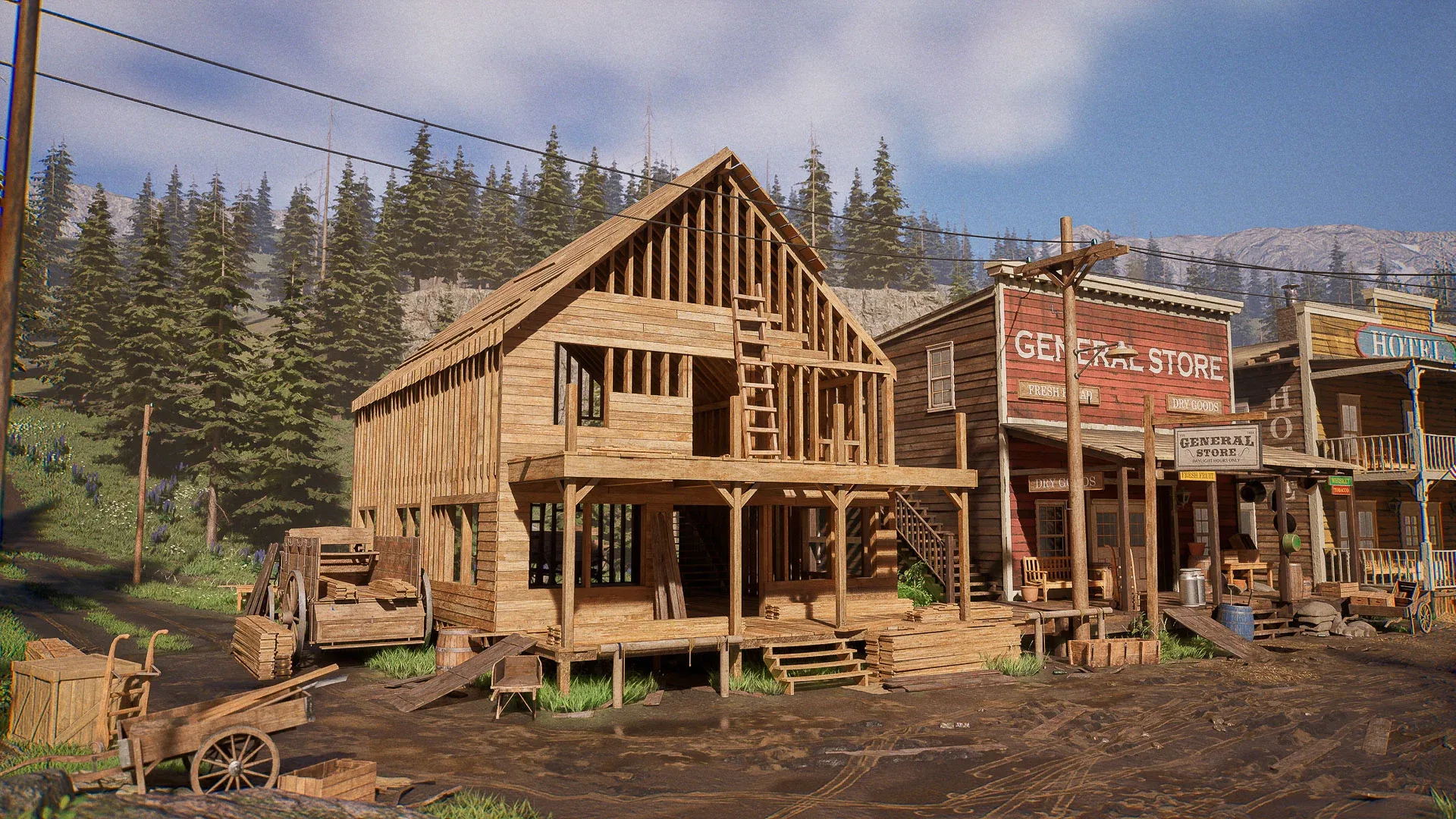 Western Town - Unreal Engine - FlippedNormals