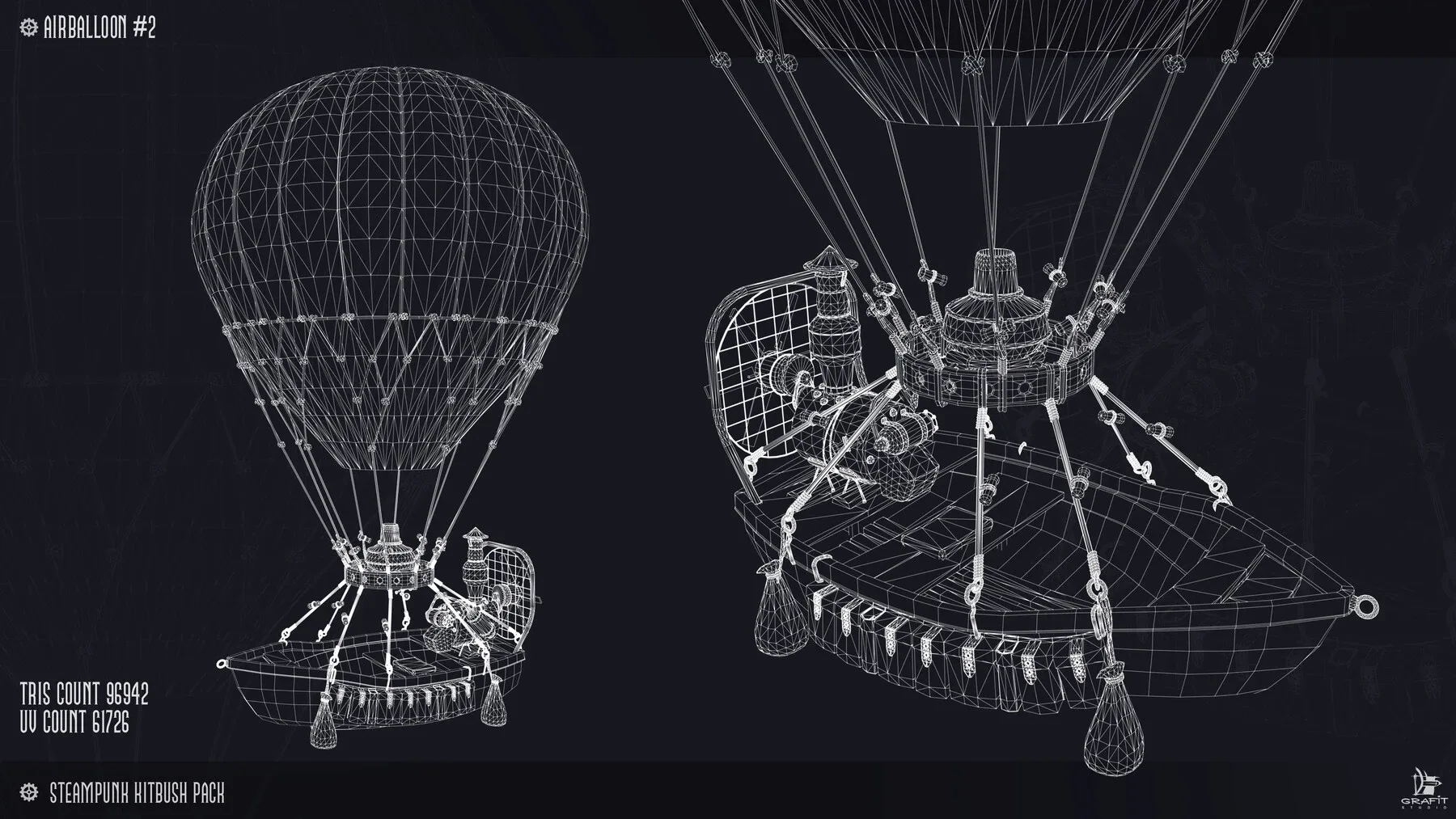 3D KITBASH SET - Steampunk - TEXTURED - FlippedNormals