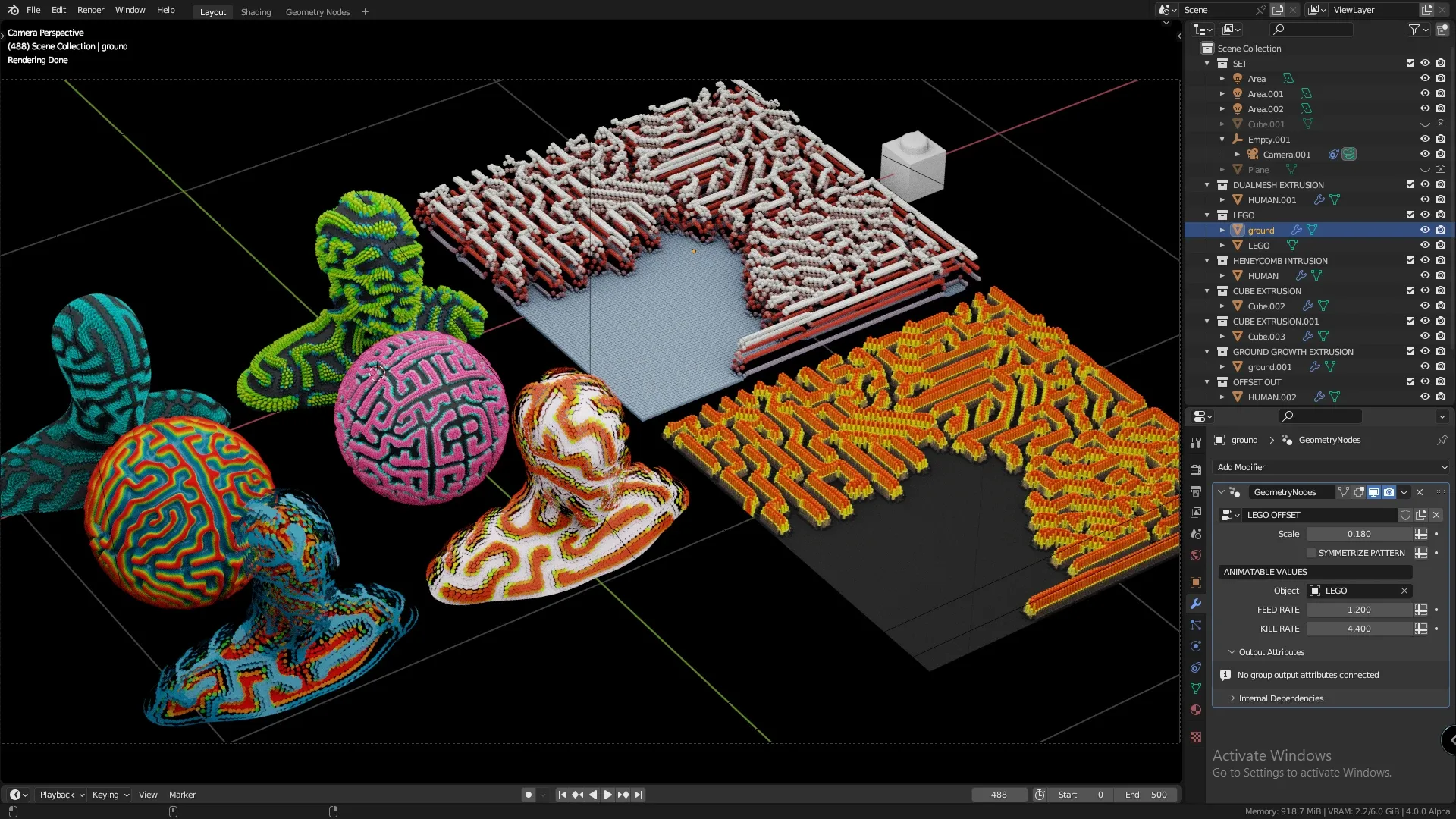 Reaction Diffusion Flippednormals