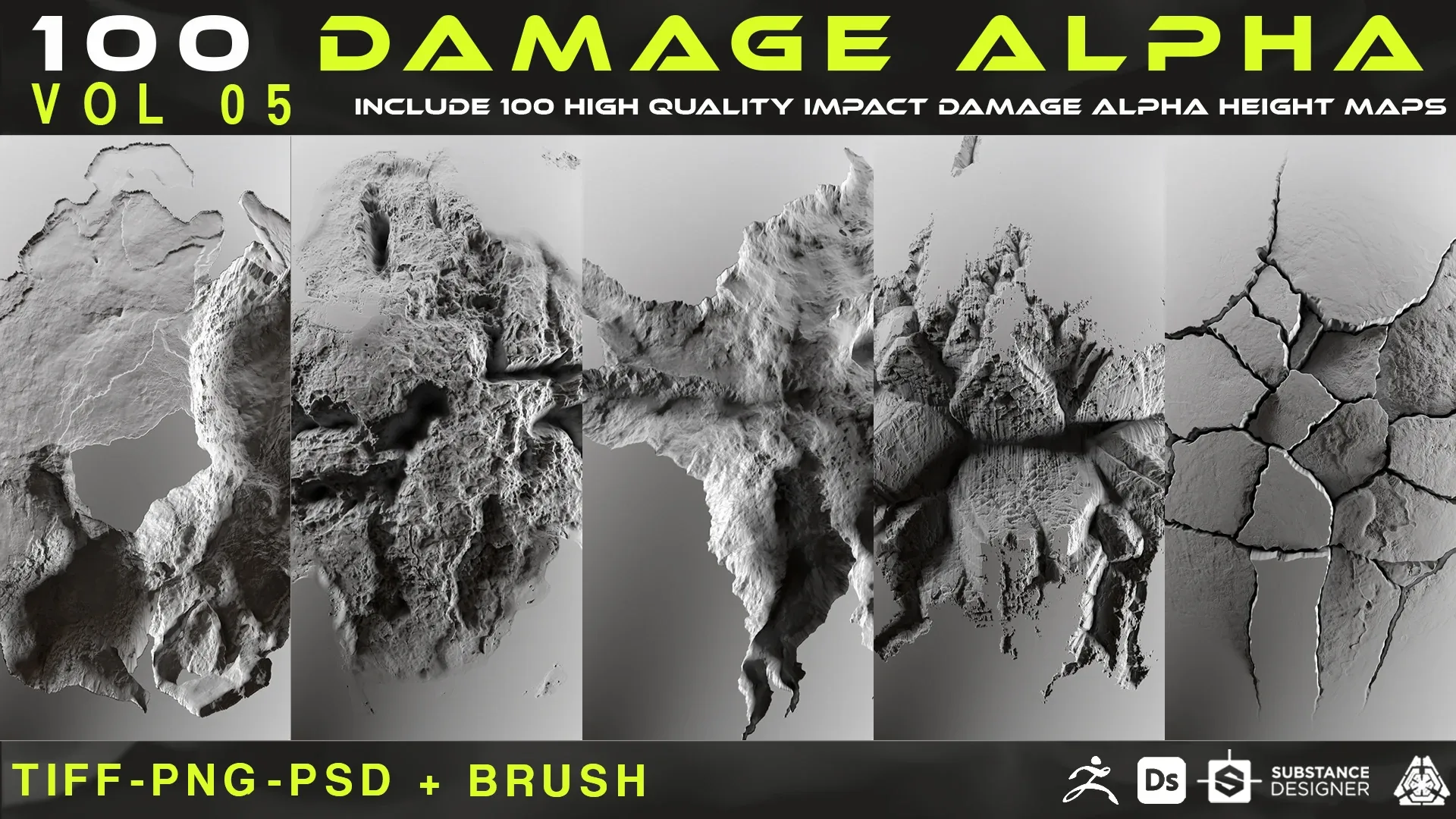 100 Damage Alpha vol 05 +Brushes - FlippedNormals