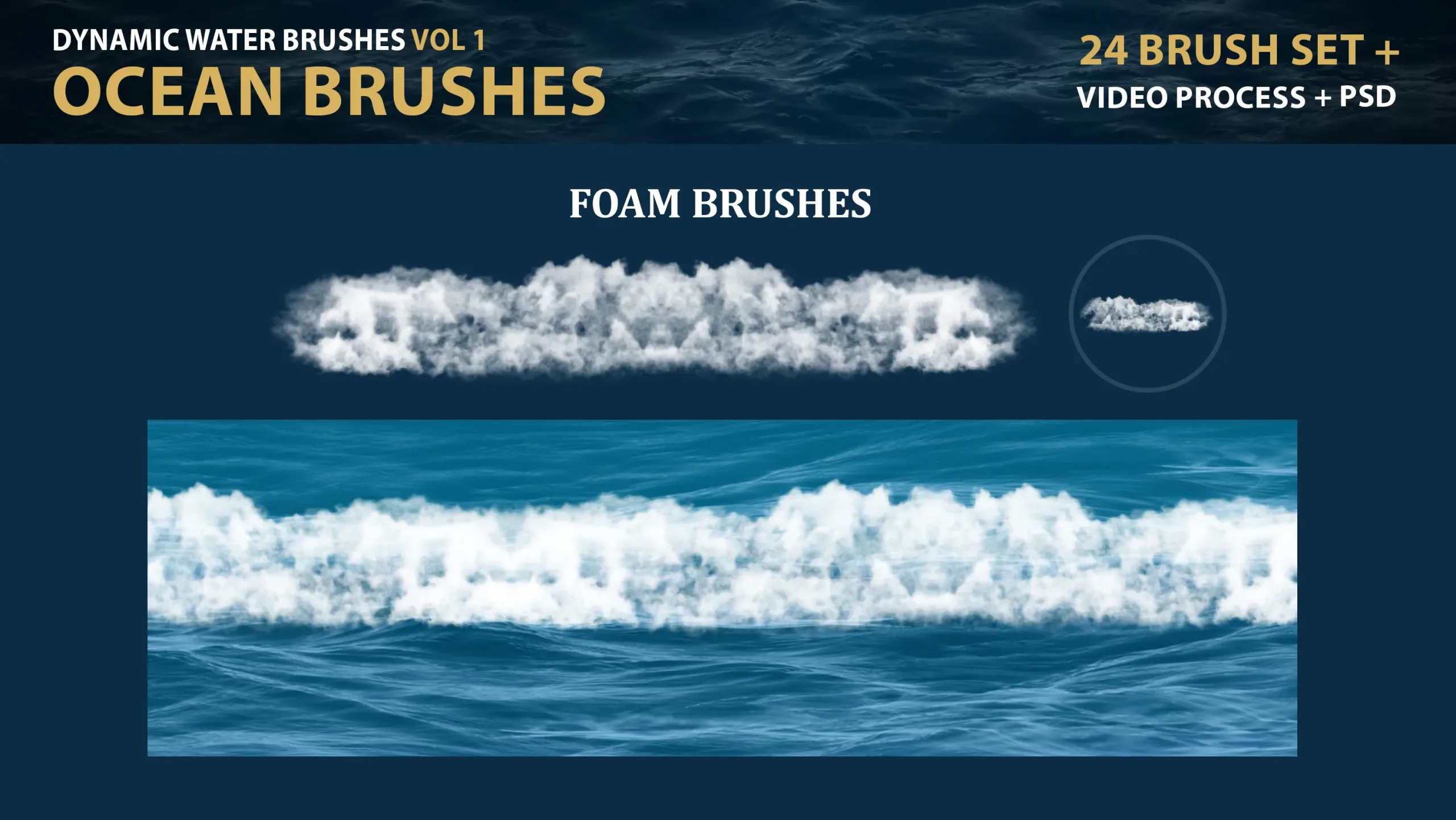 Dynamic Ocean Photoshop Brushes - FlippedNormals