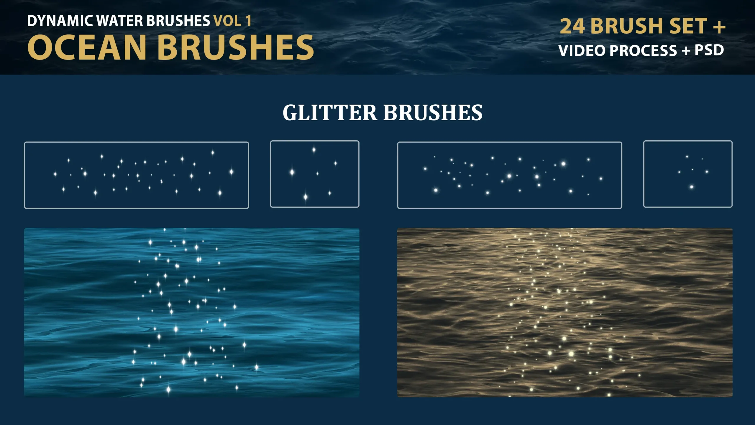 Dynamic Ocean Photoshop Brushes - FlippedNormals