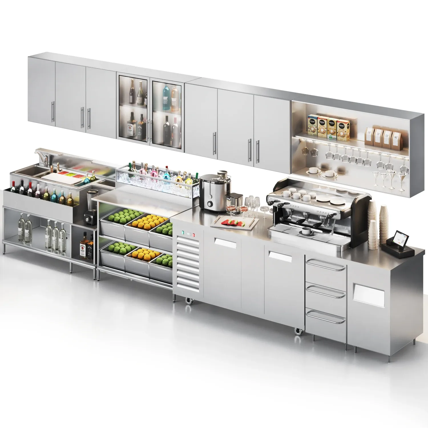 cafe bar equipment, cocktailbar - FlippedNormals