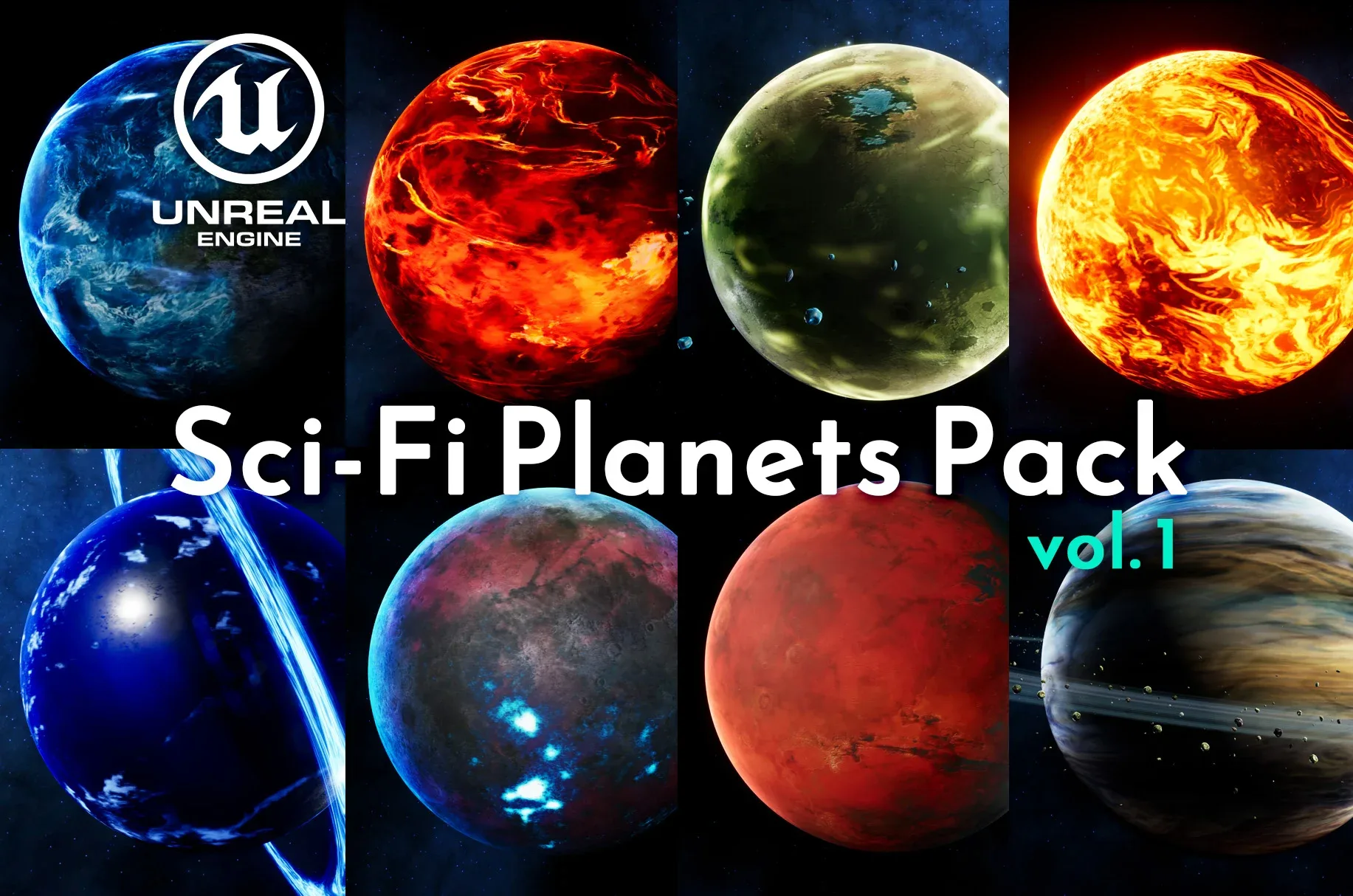 Sci-Fi Planets Pack vol 1 - FlippedNormals